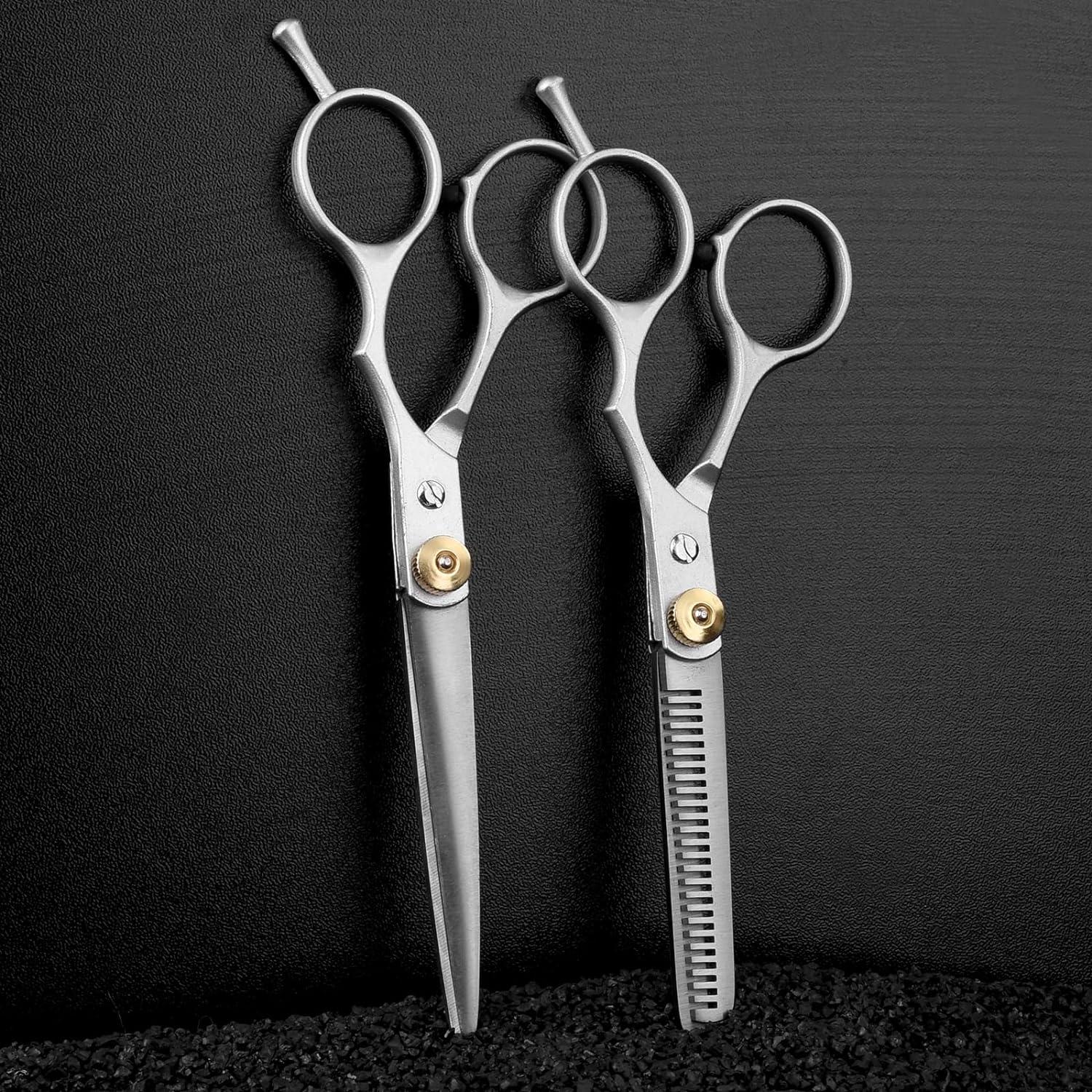 FCYSY Hair Cutting Scissor Thinning Set - Professional Hairdressing Kit ...
