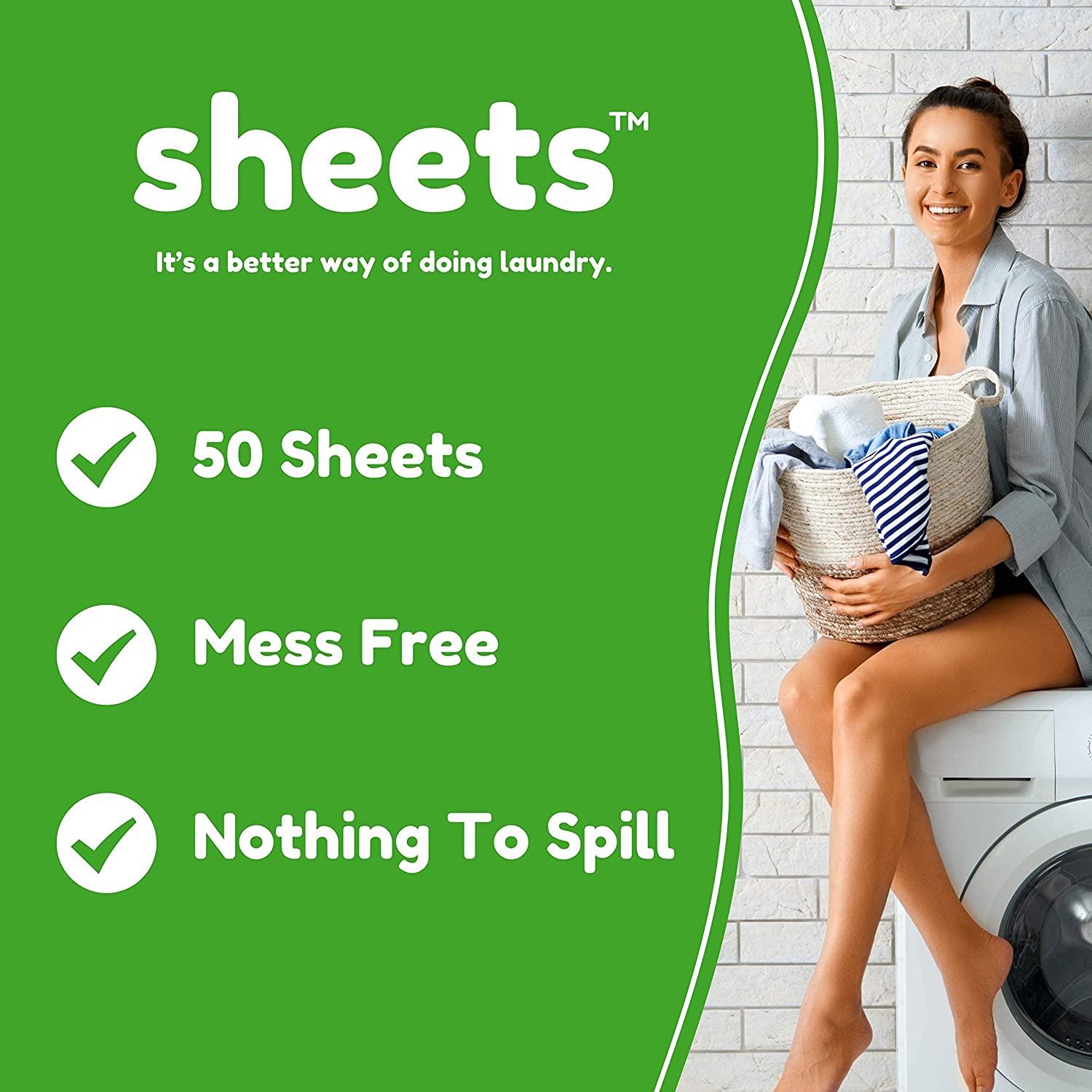 Sheets Laundry Club - up to 100 Loads - 50 Sheets - As Seen on Shark ...