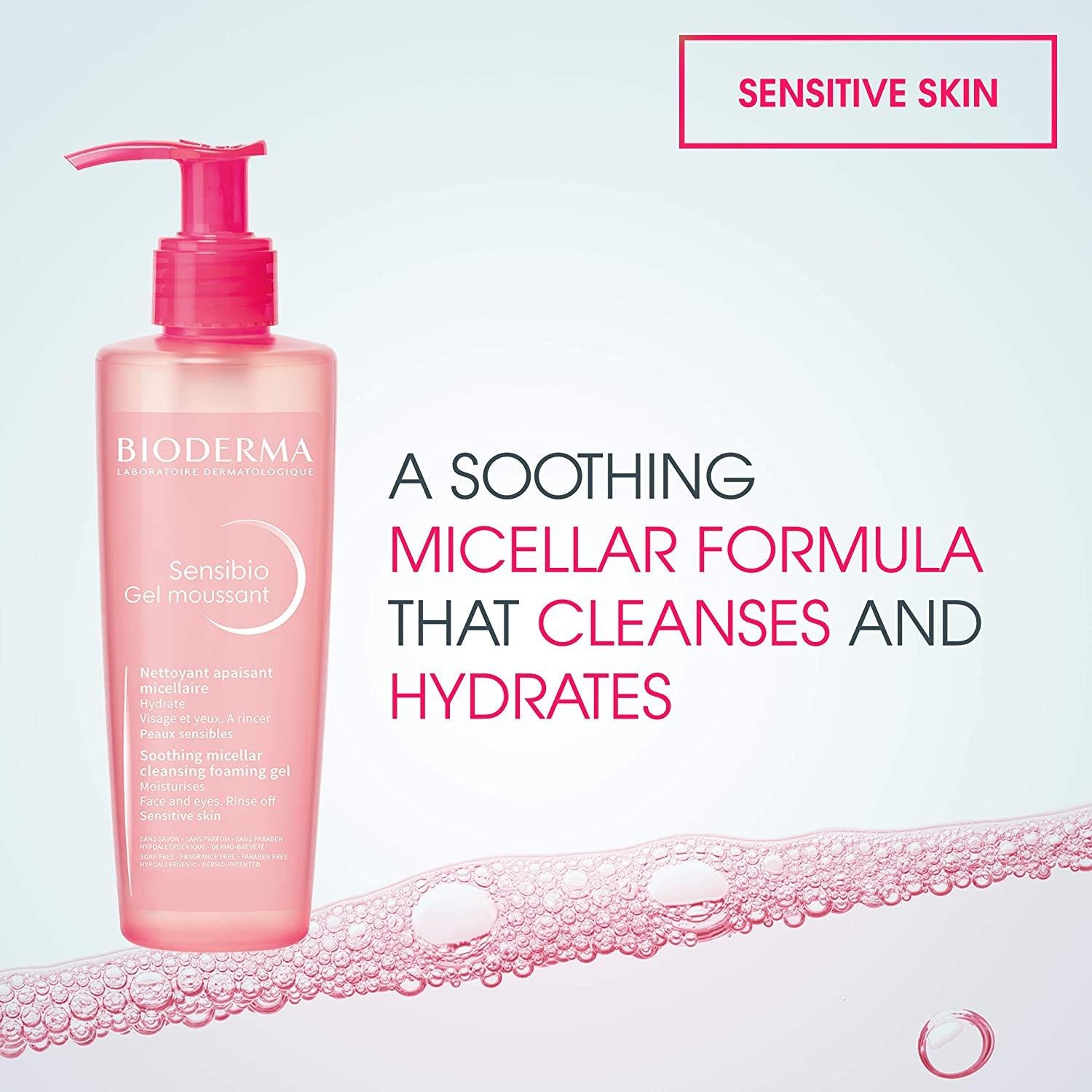 Bioderma Sensibio Soothing Micellar Cleansing Gel - 6.7 fl oz (200 ml ...