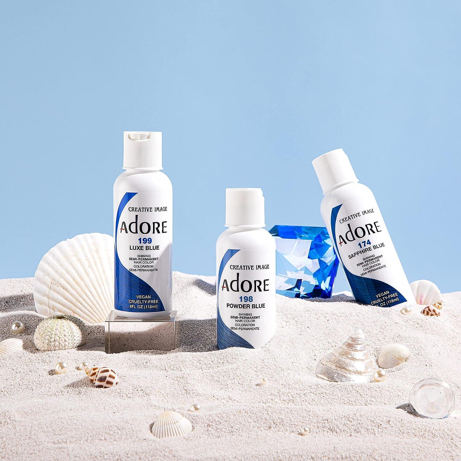 Adore 112 Indigo Blue Hair Dye 4 Fl Oz - Vegan & Cruelty-Free Semi ...