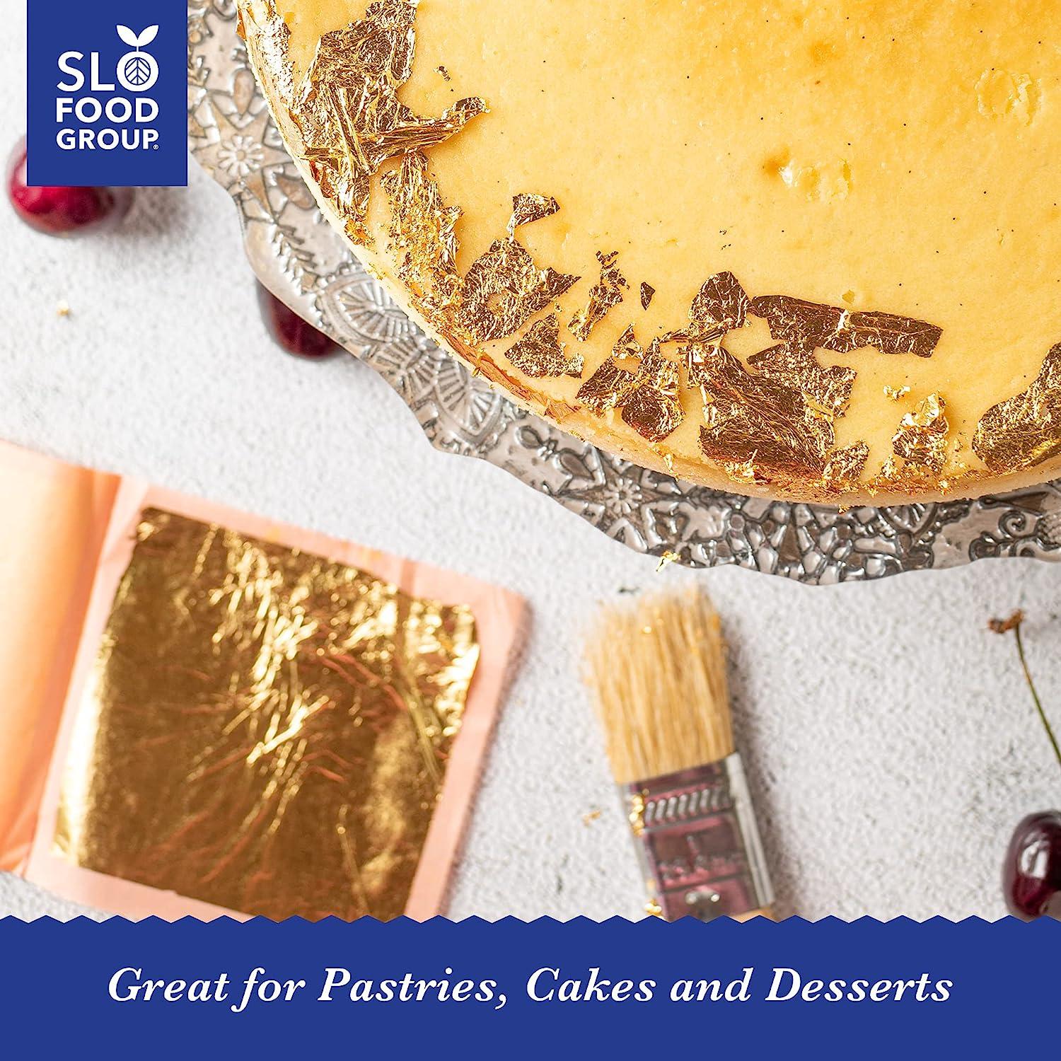 Slofoodgroup 24 Karat Edible Gold Leaf Loose Sheets - 25 Sheets Per ...