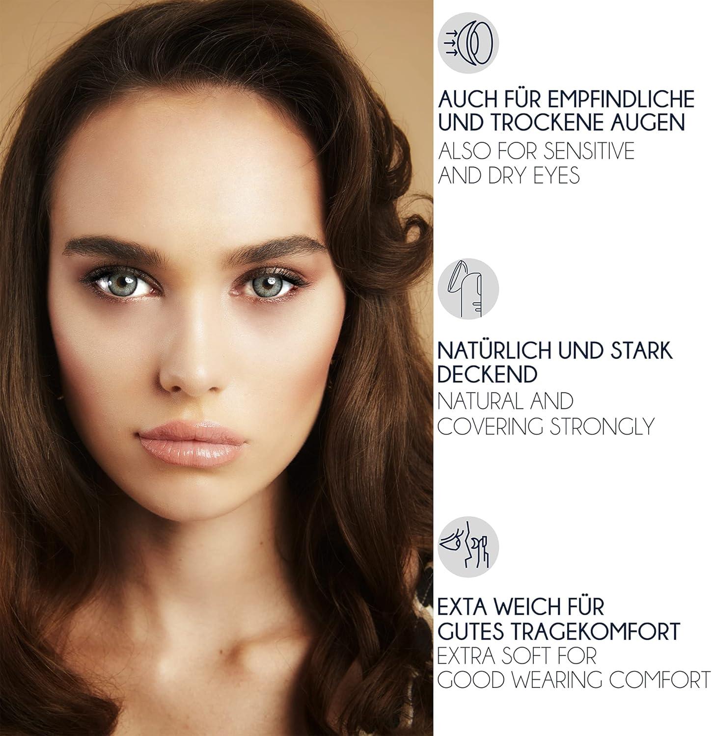 Iconic Colored Contact Lenses Marine - Light Blue Monthly Lenses for ...