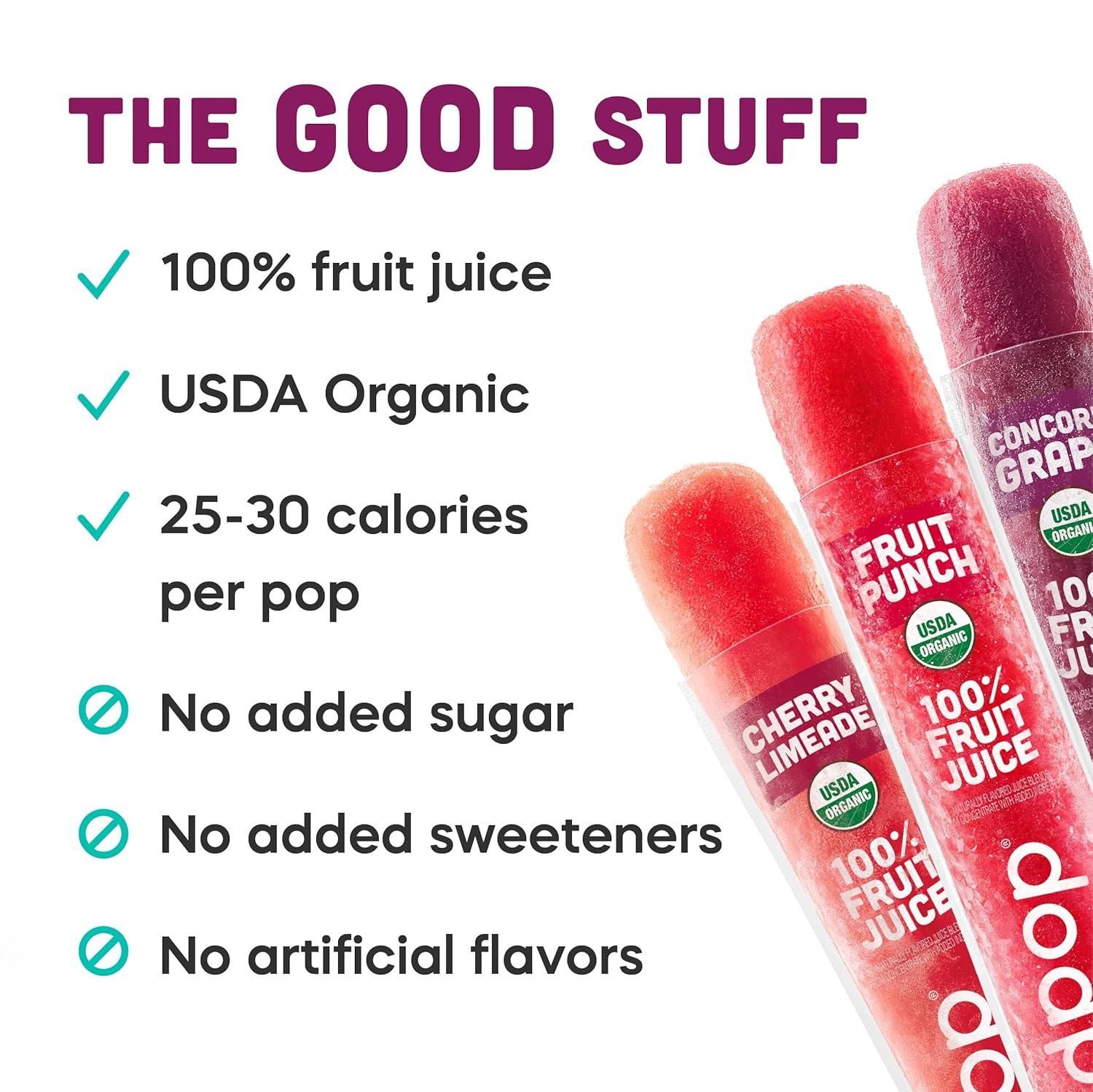 GoodPop Organic Freezer Pops | 100% Juice | No Added Sugar - 20ct | Buy ...