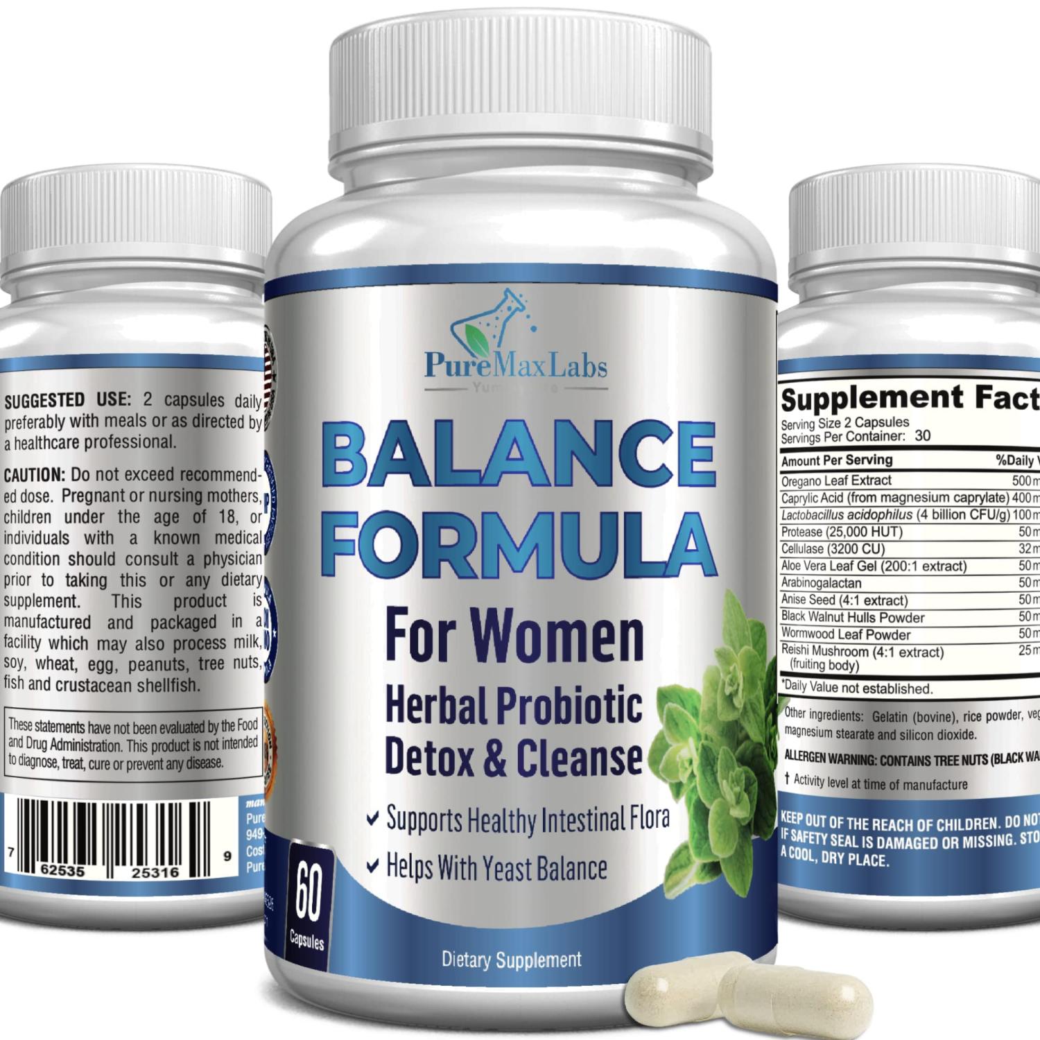 Balance Complex for Women - Vaginal Health Herbal Detox & Probiotics ...
