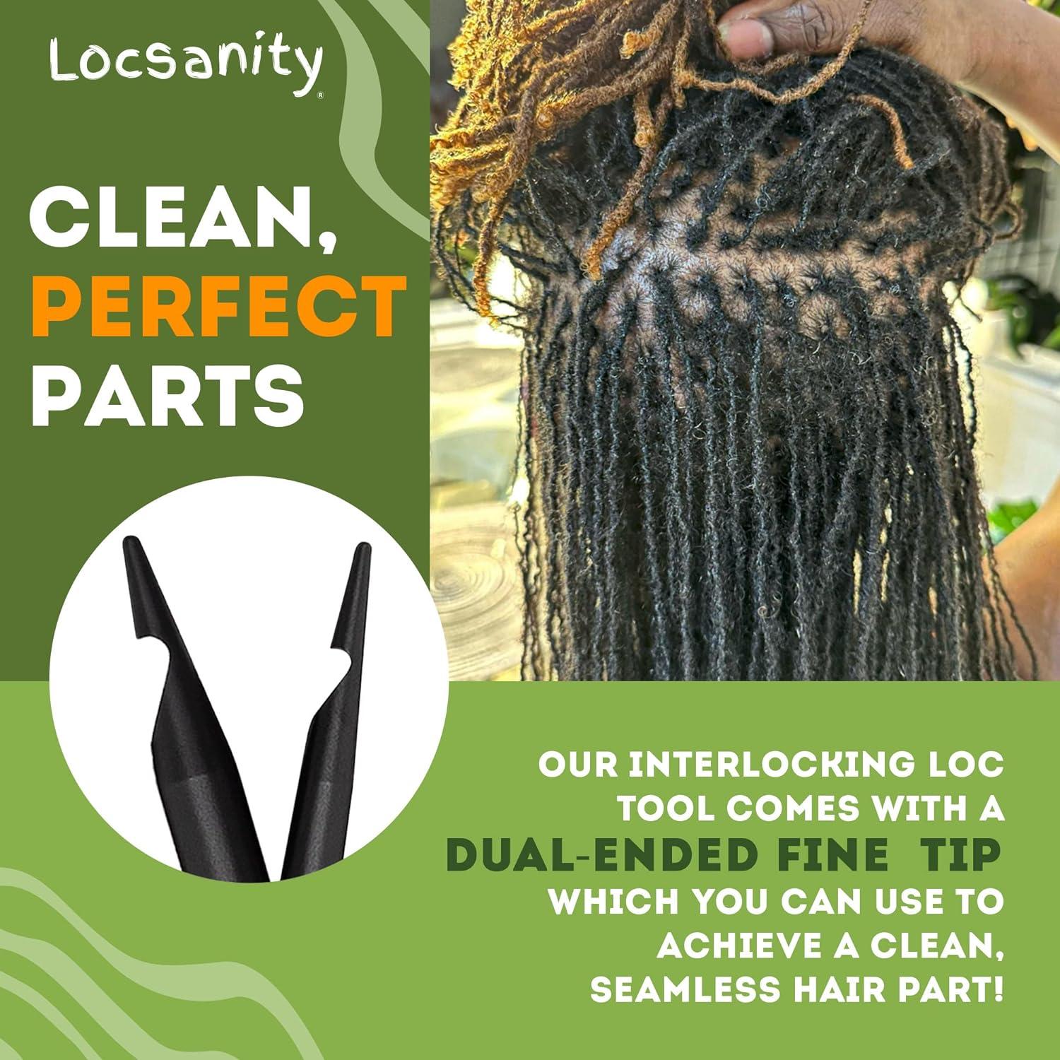 Locsanity Interlocking Tool for Locs - Dual-Ended Metal Dreadlock ...