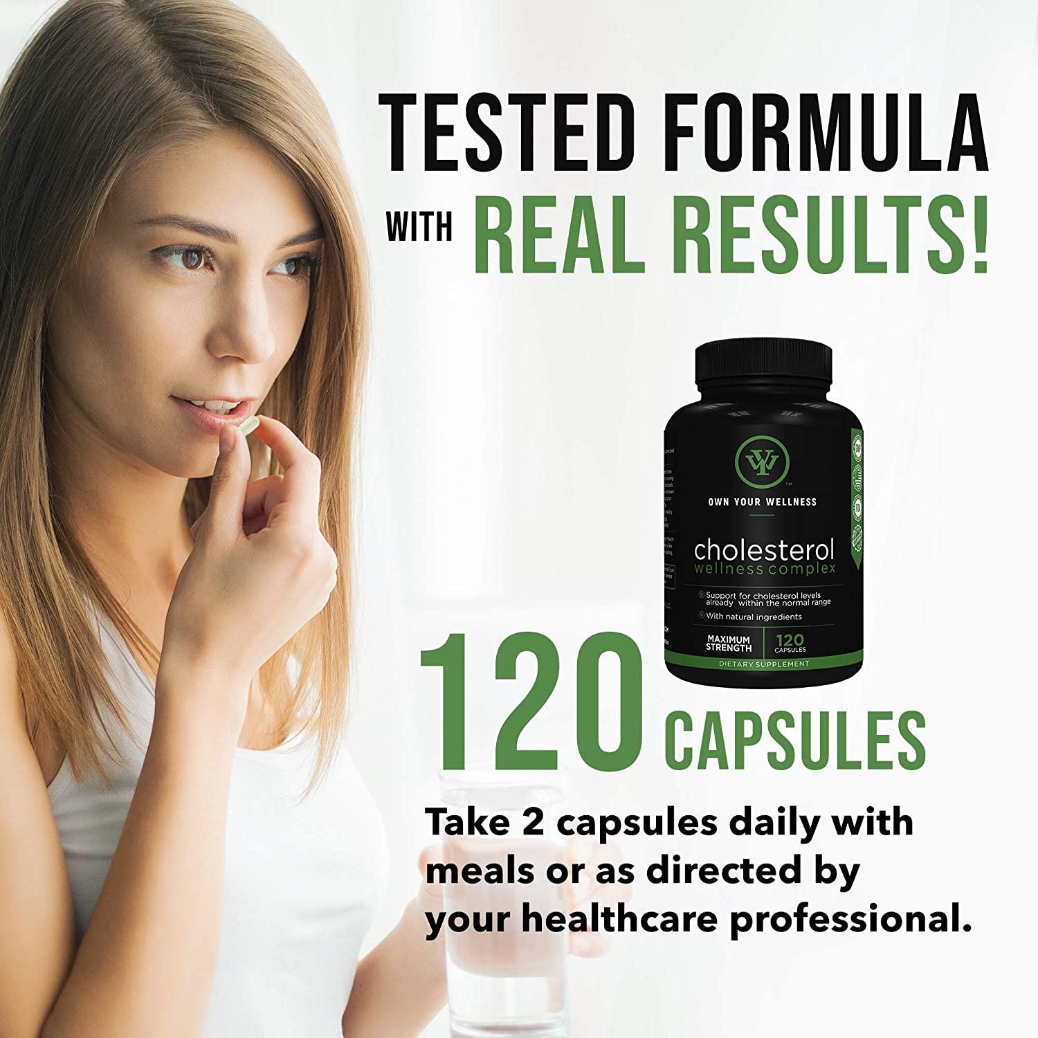 Cholesterol Wellness Complex - 120 Capsules for Blood Circulation ...