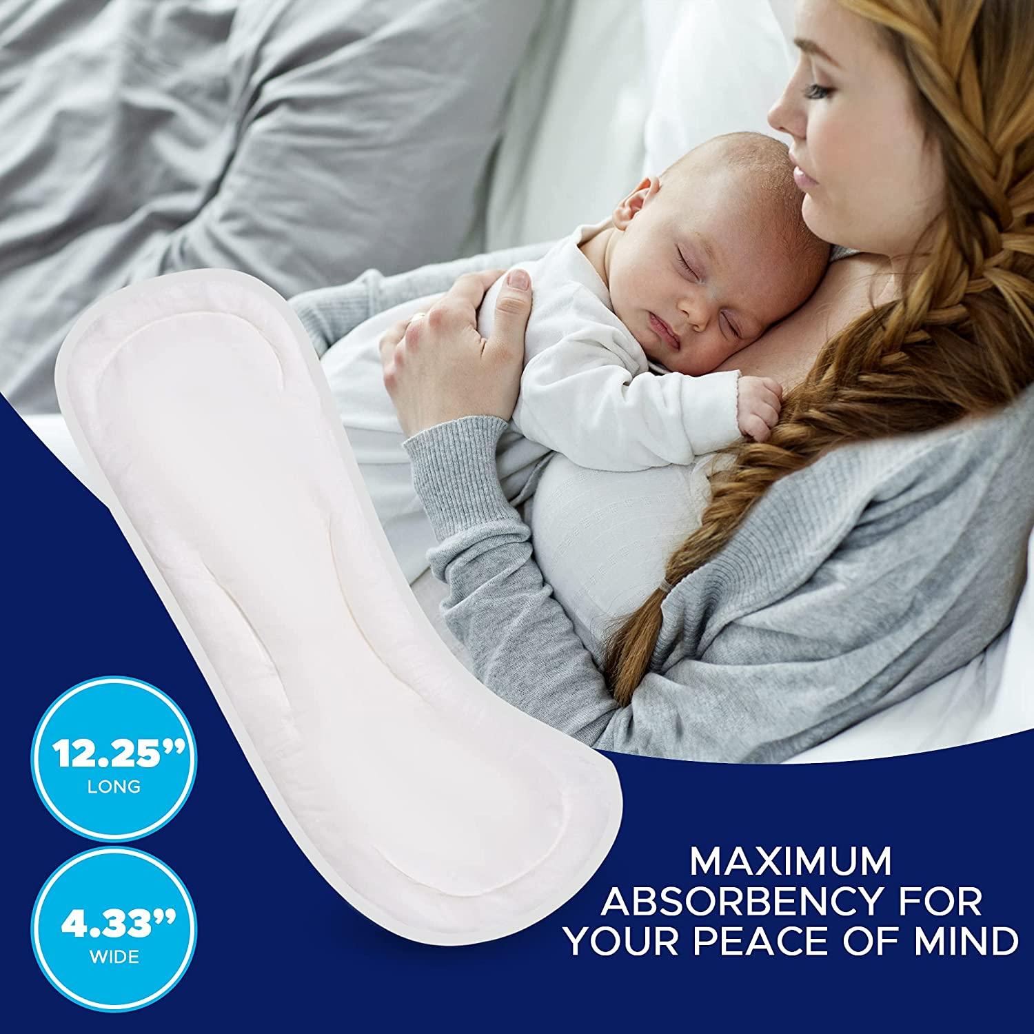 Vakly Postpartum Maternity Pads Pack of 28 - Maximum Absorbency for ...