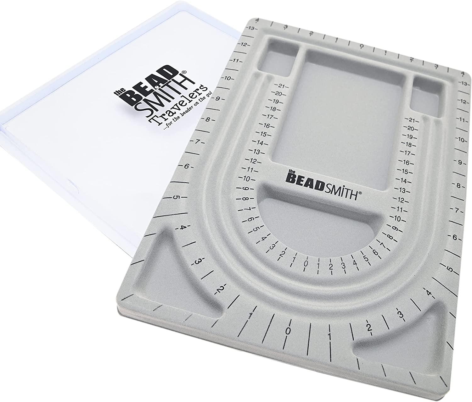 Grey Flocked Bead Board by The Beadsmith | 3 U-Shaped Channels, 6 ...