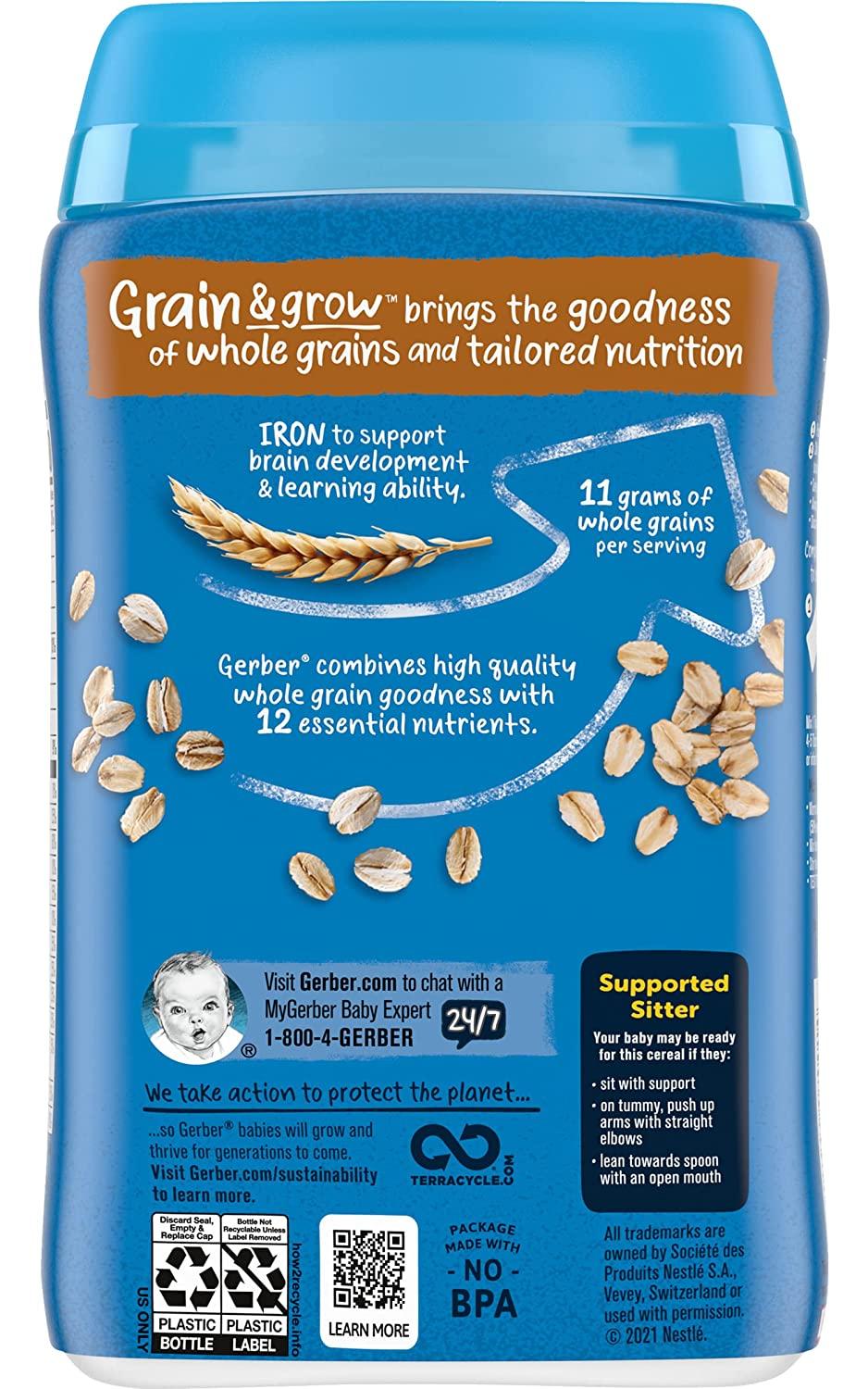 Gerber 1st Foods Oatmeal Cereal for Baby | Non-GMO, Whole Grains ...