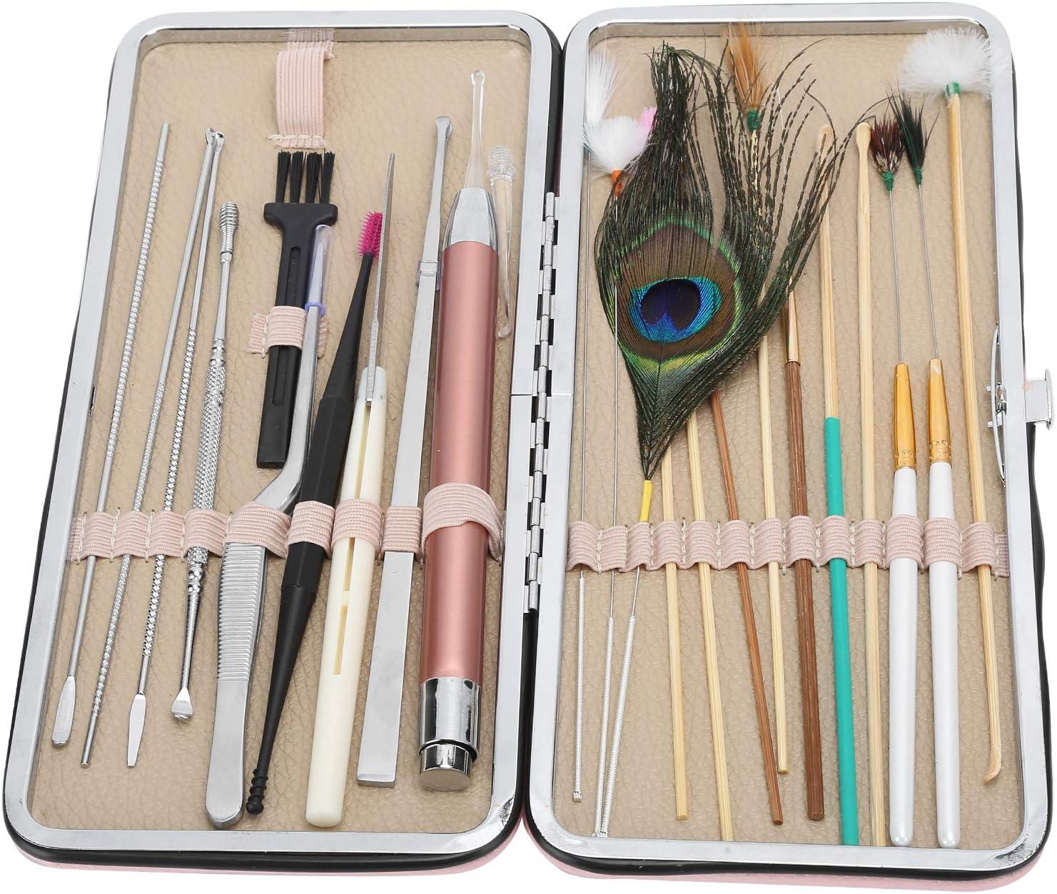 23-Piece Spiral Double Ended Ear Wax Tool Set for Comfortable Ear Wax ...