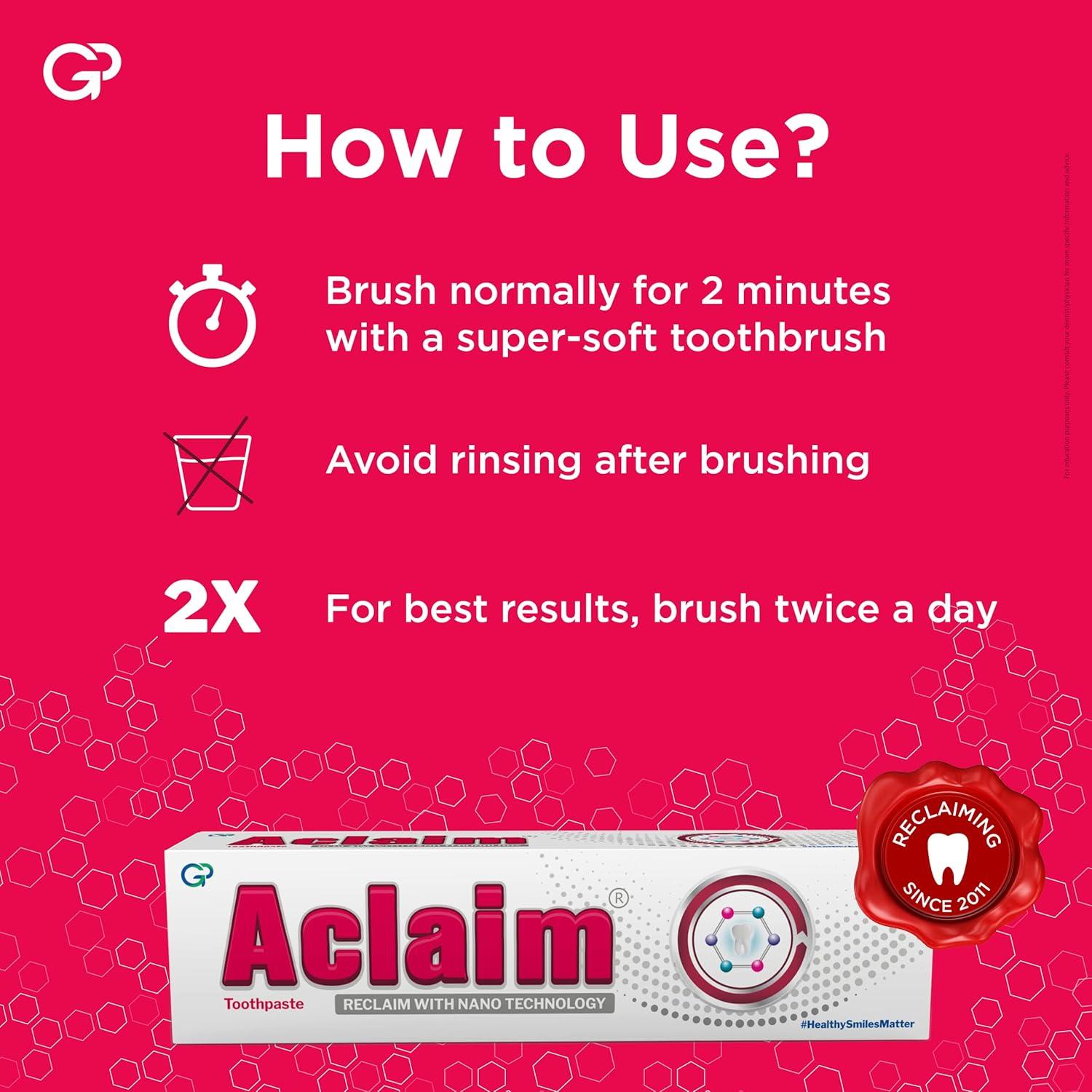 Aclaim Toothpaste for Sensitivity & Remineralization - 70g - GPL ...
