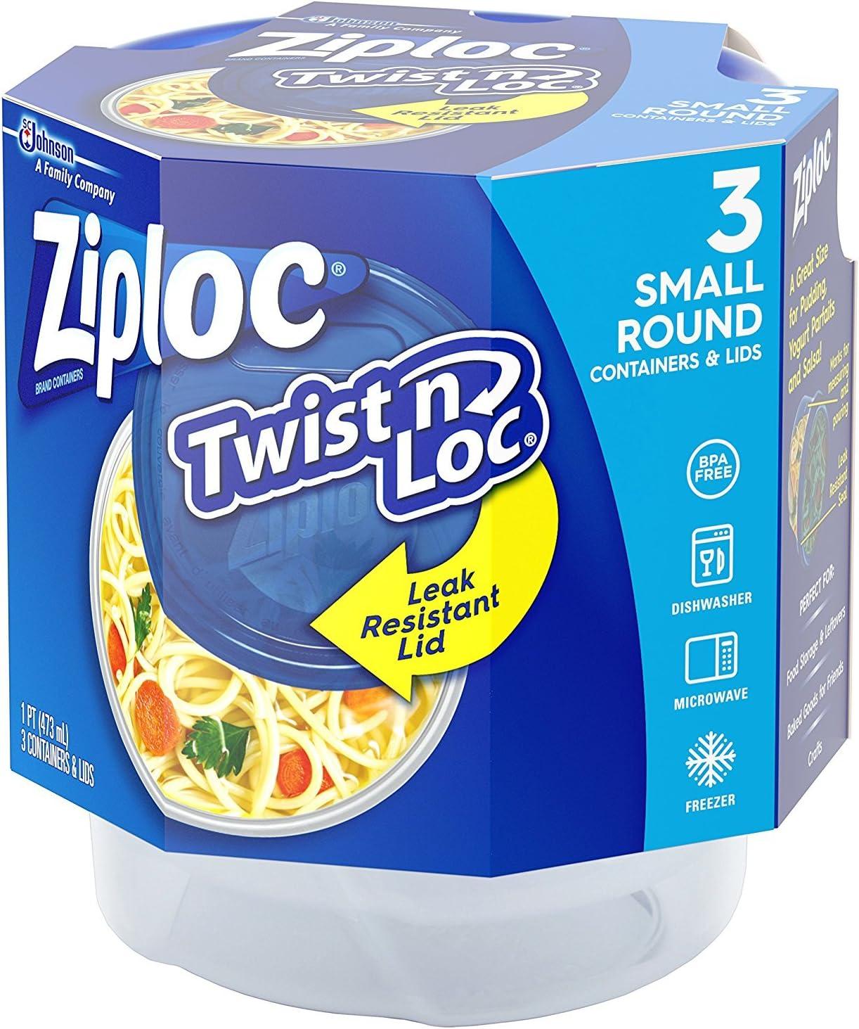 Ziploc Twist 'N Loc Containers - 3 Containers & 3 Lids - 3 Count | Buy ...
