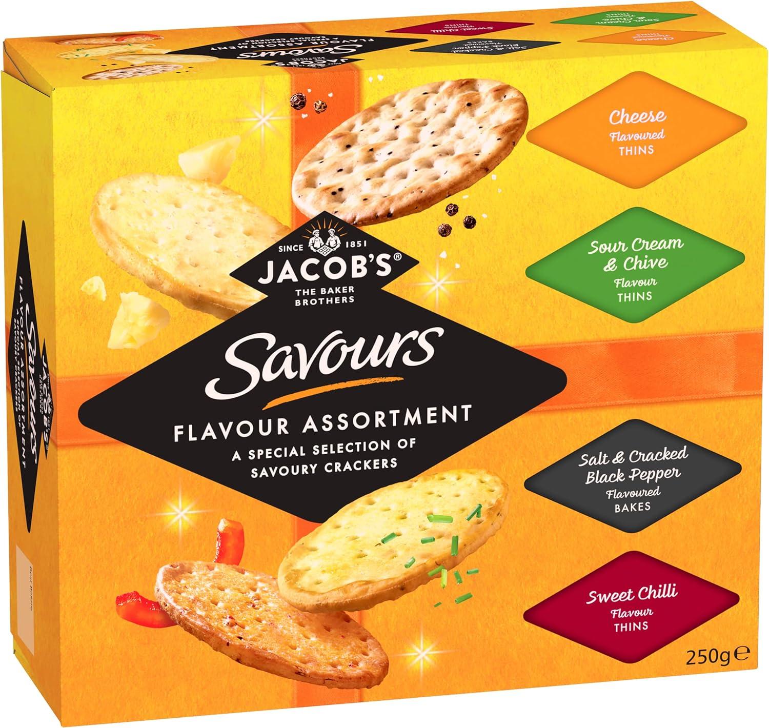 Jacob's Savours Flavours Assortment Selection Boxes of Crackers for ...