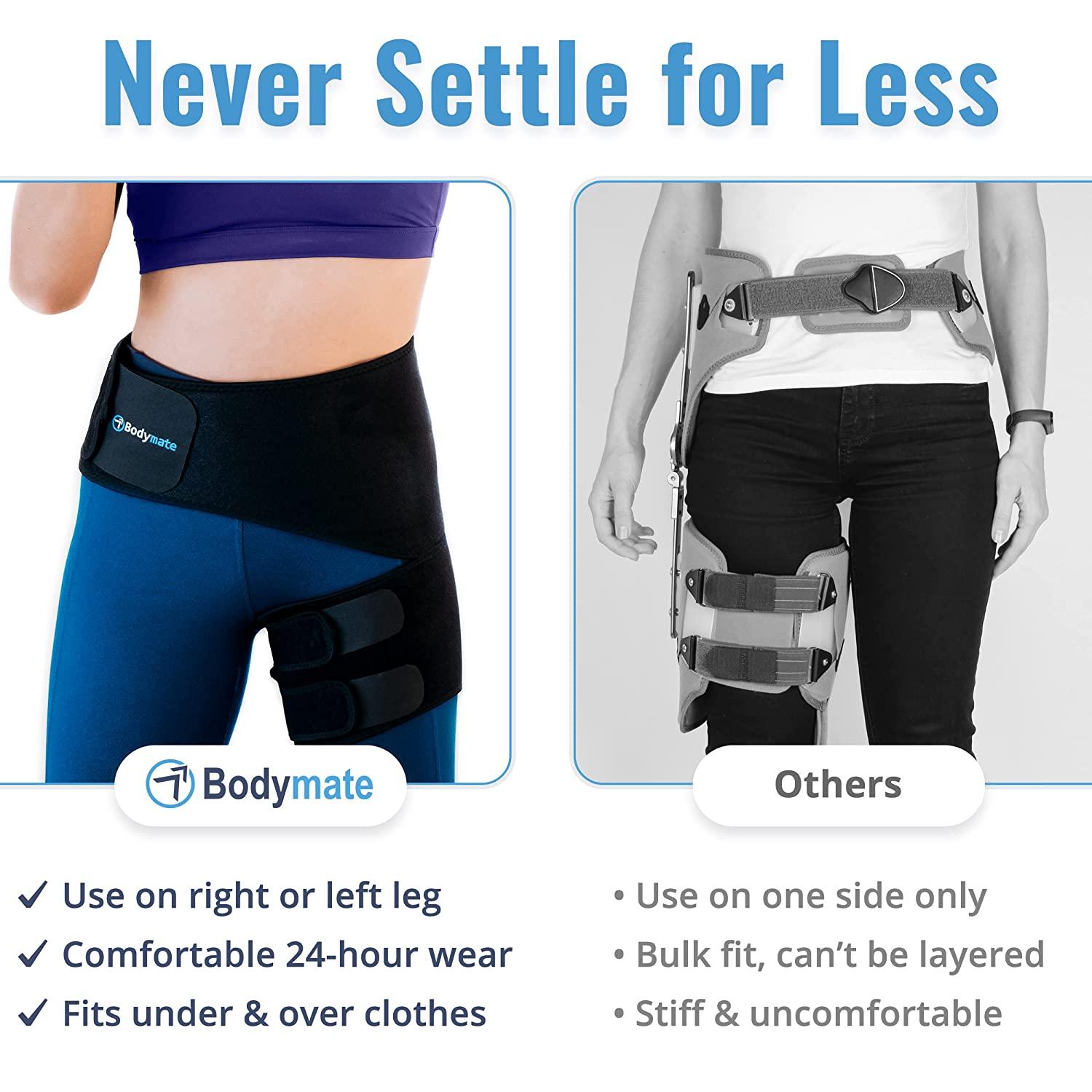 Bodymate Hip Brace for Sciatica & SI Pain Relief - Compression Wrap for ...