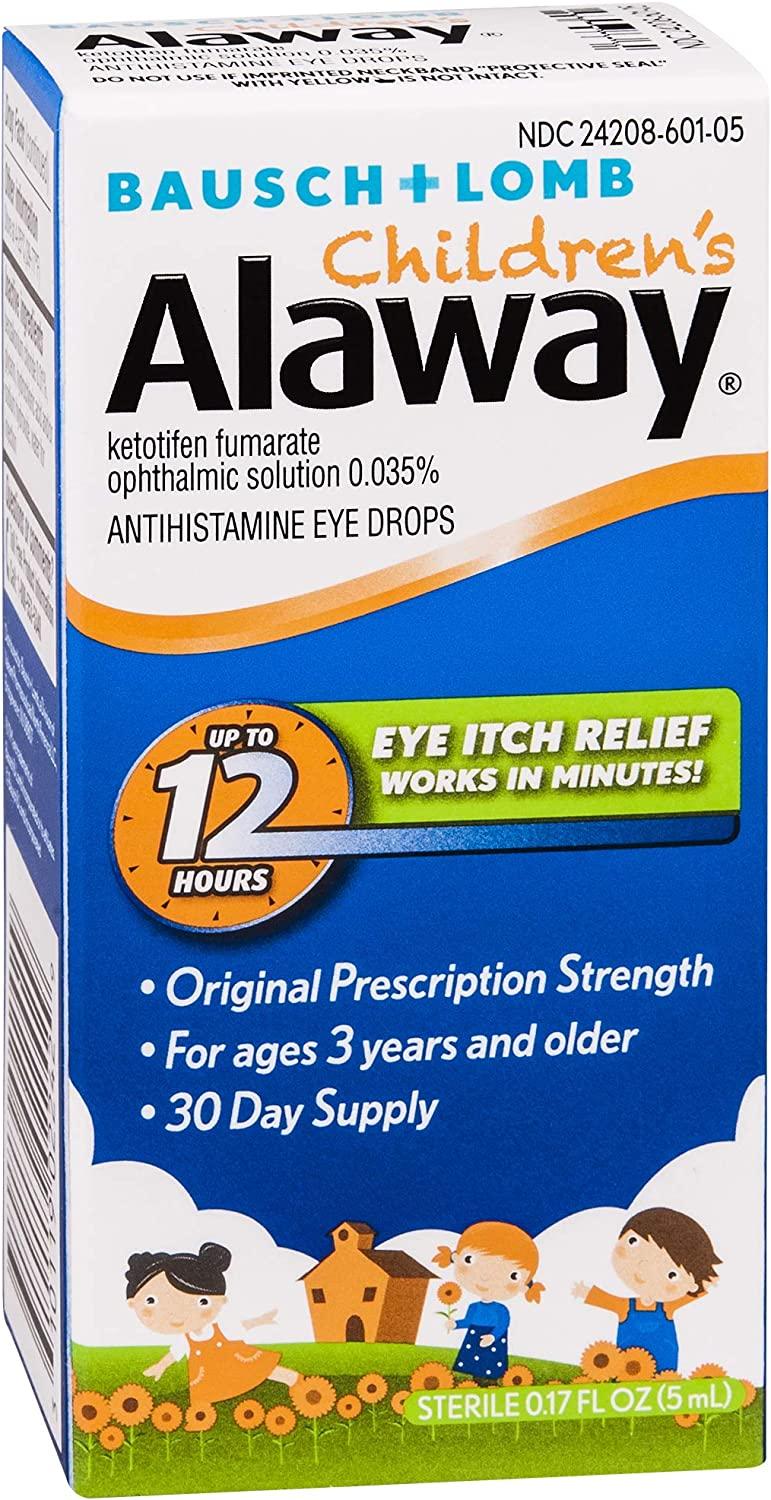 Bausch + Lomb Alaway Children's Antihistamine Eye Drops - 0.17 oz (5mL ...