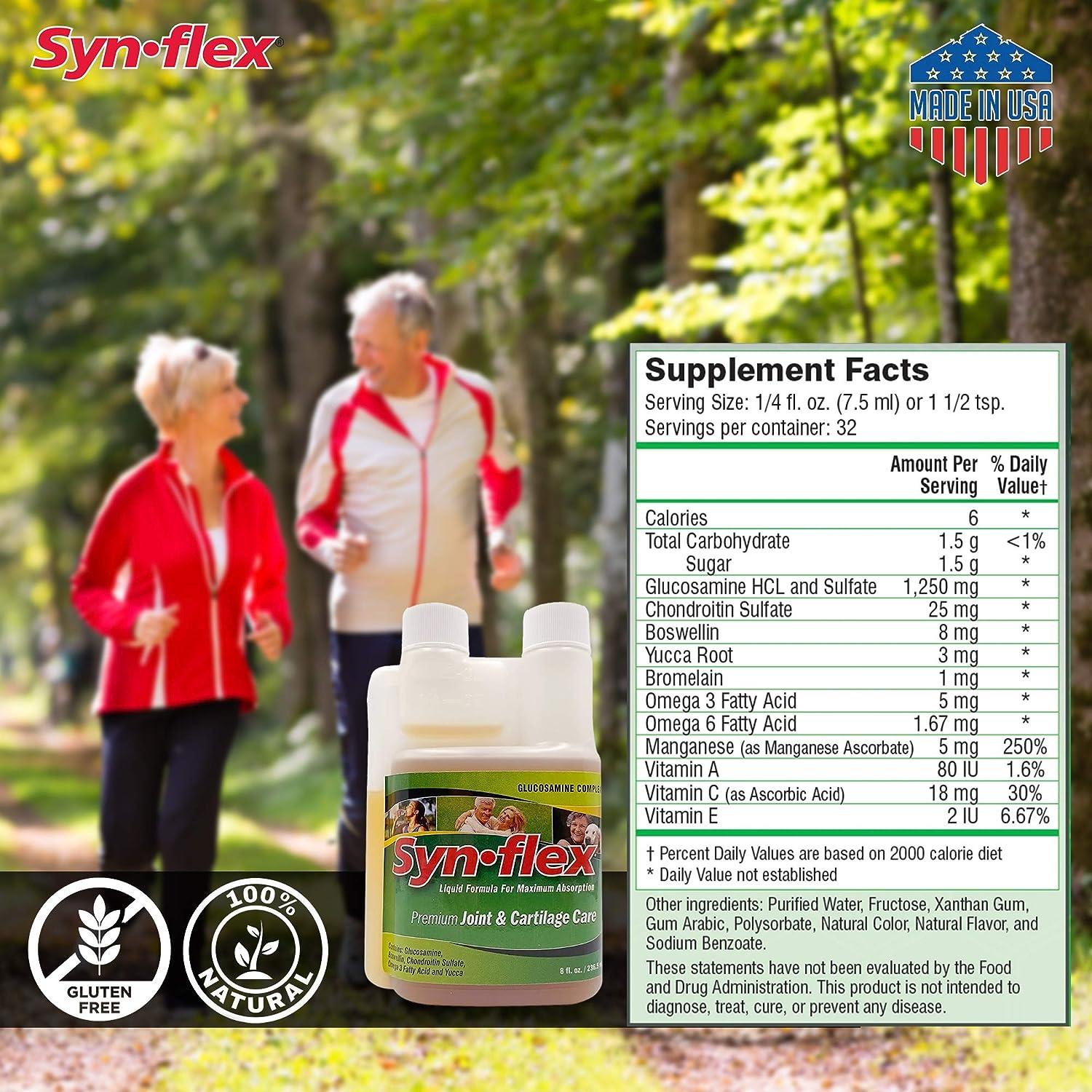 Synflex Liquid Glucosamine Original Formula with Chondroitin, Vitamins ...