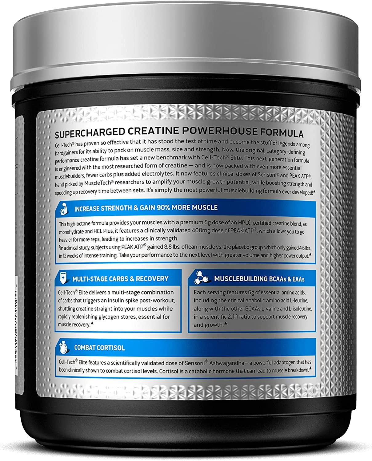 Muscletech Cell Tech Elite Icy Berry Slushie â€“ 1.31 lbs (594g ...