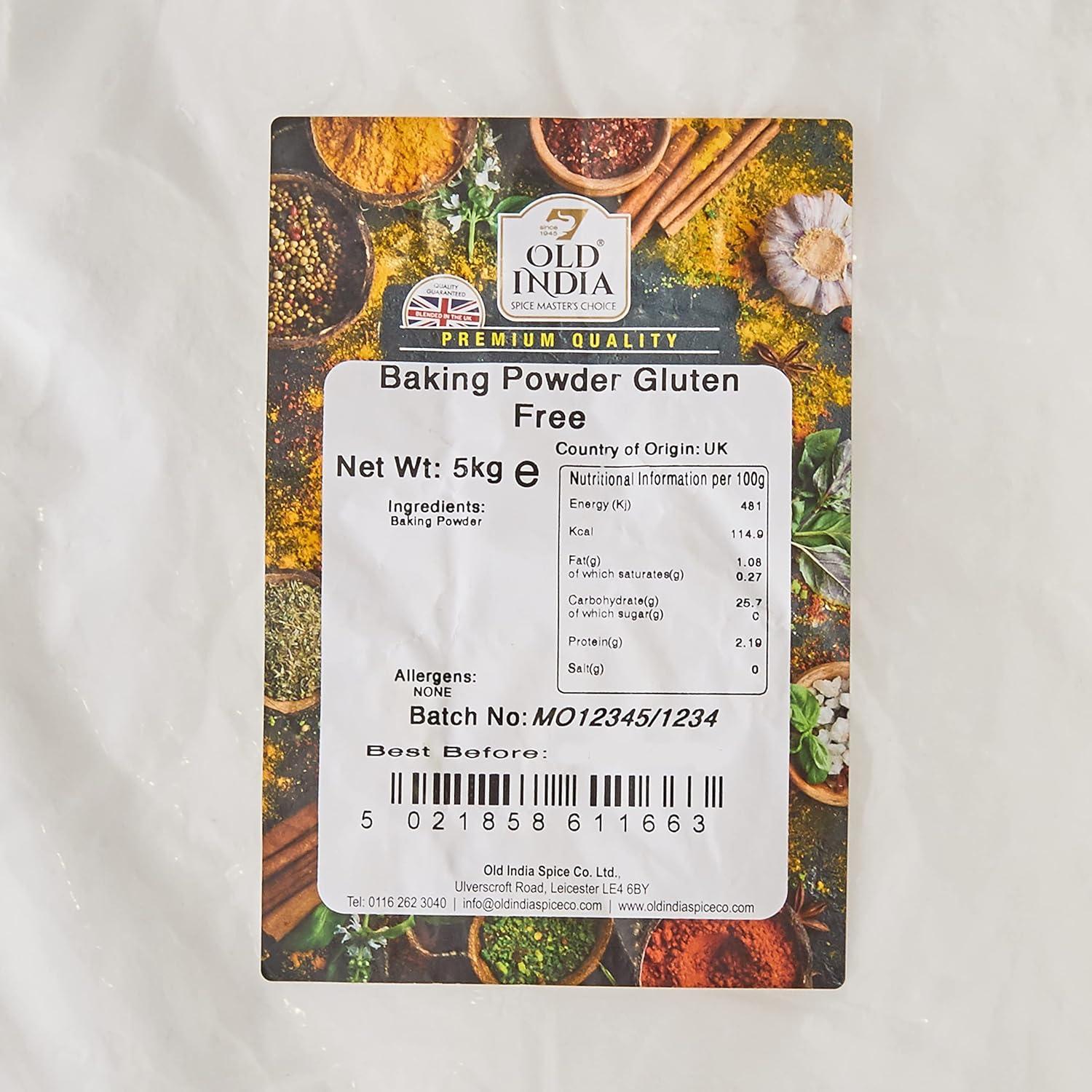 Old India Baking Powder Gluten Free 5kg - Premium Quality Baking Powder ...