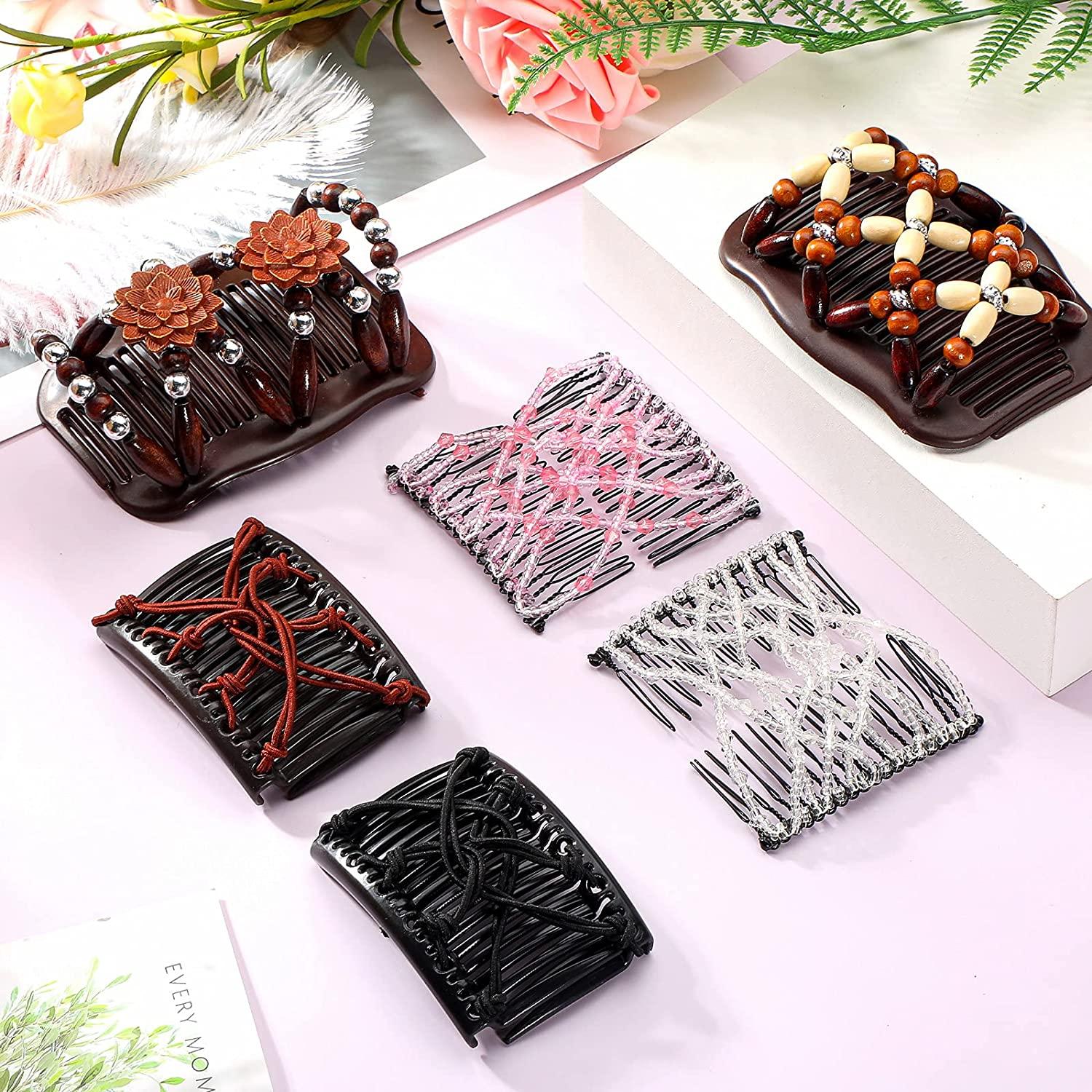 6-Piece Magic Hair Combs Set for Women - Double Comb Clips for Easy ...