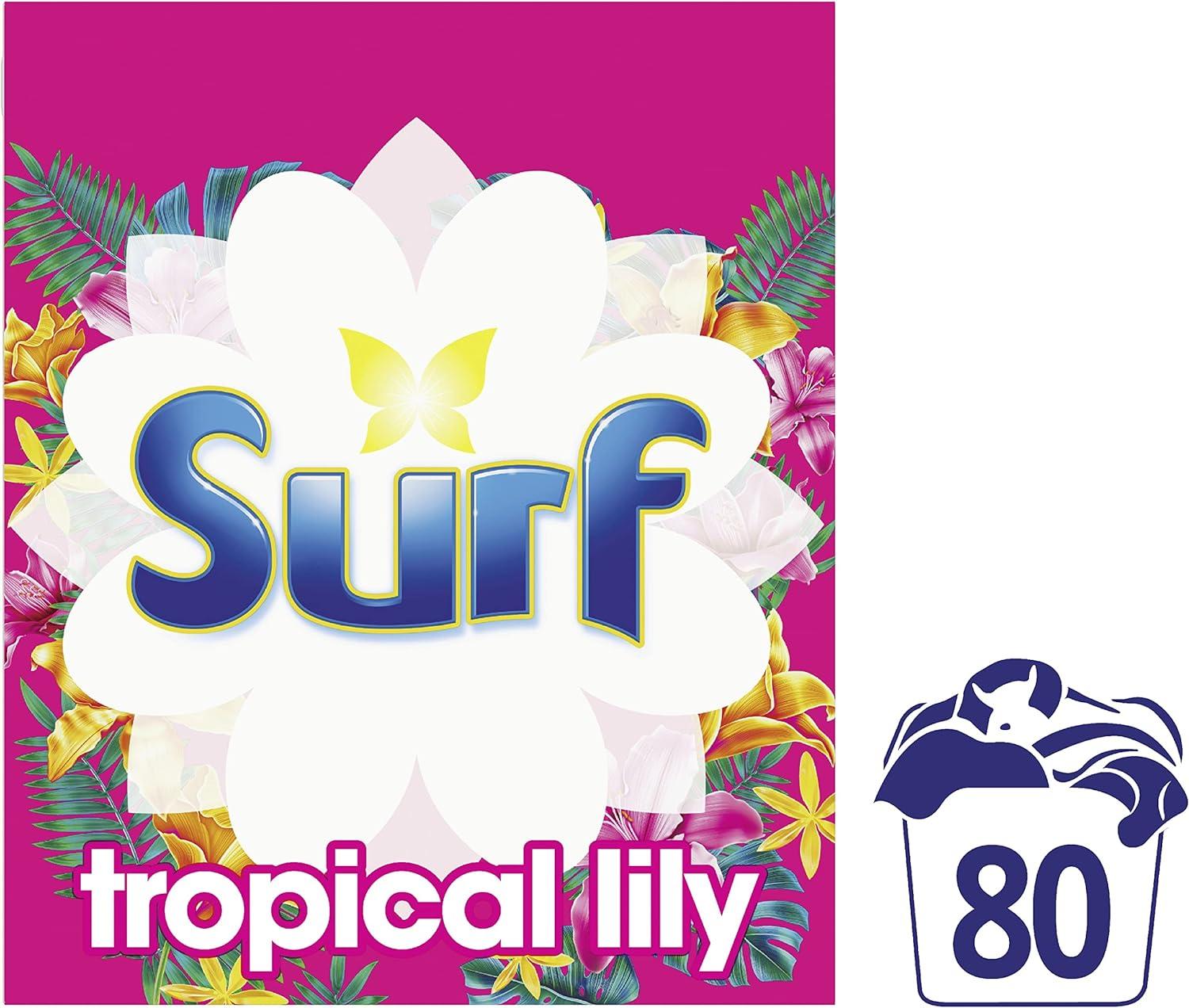 Surf Tropical Lily Laundry Powder 4kg - 80 Washes | Fabric Care for ...