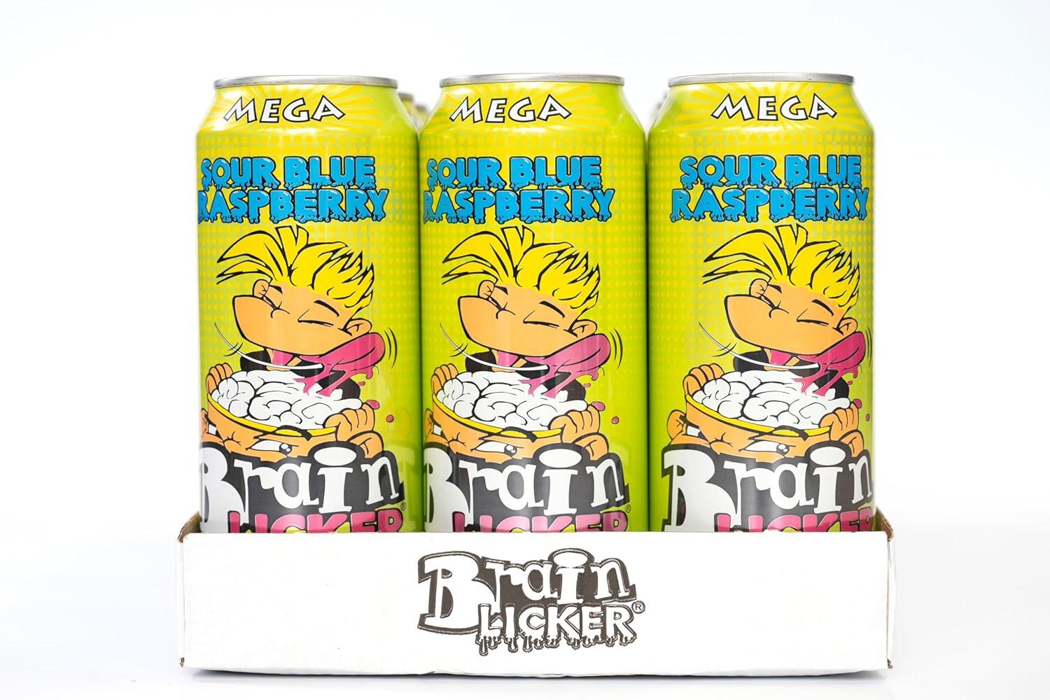 Mega Brain Licker Sour Blue Raspberry Candy Drink American Style Soda ...