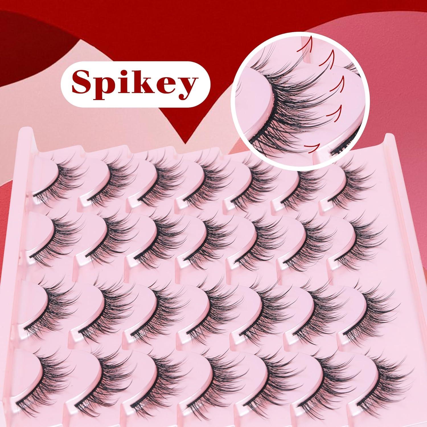 Manga Lashes False Eyelashes Wispy Eye Lashes Fluffy Anime Lashes Strip ...