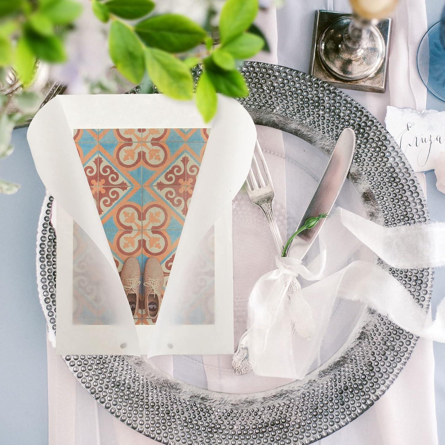 300 Pack Translucent Vellum 5 x 7 Inch Jacket Wedding Invitation Covers ...