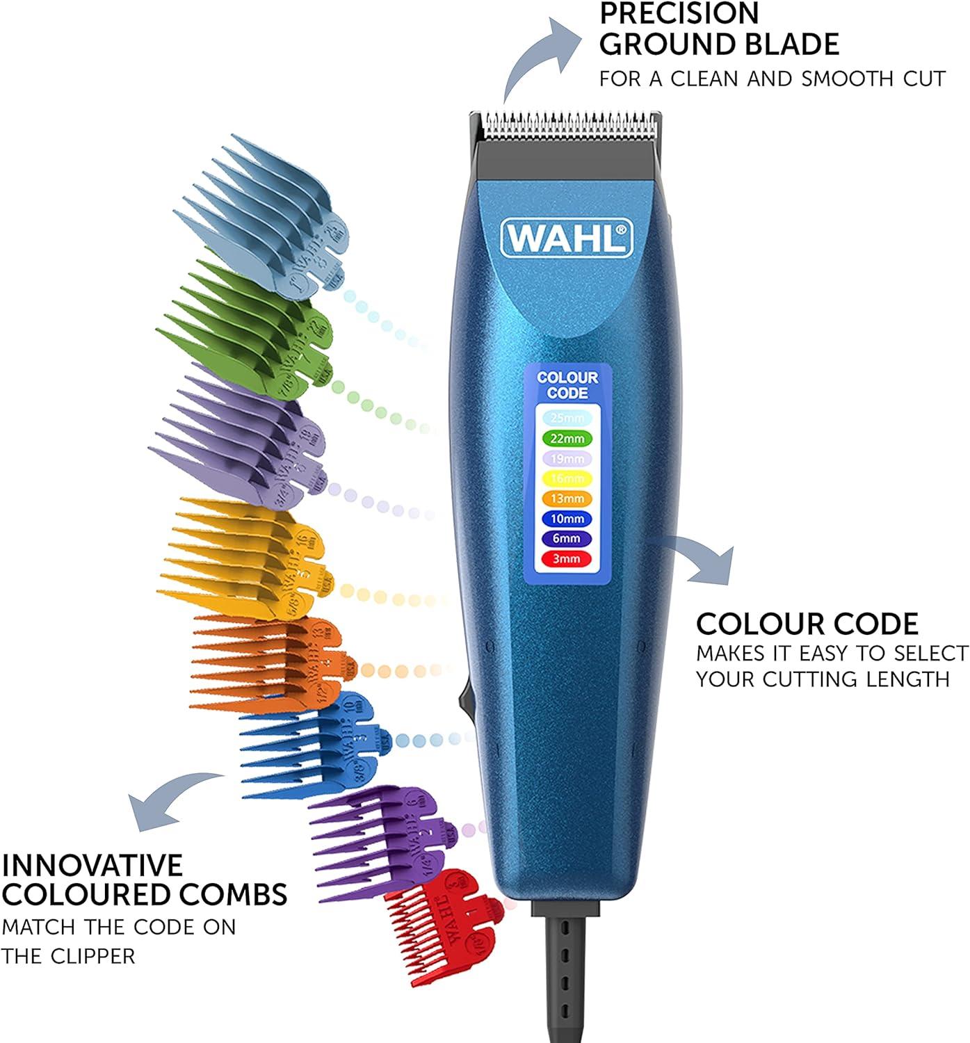 Wahl Colour Pro Corded Men's Hair Clippers with Colour Coded Guides ...
