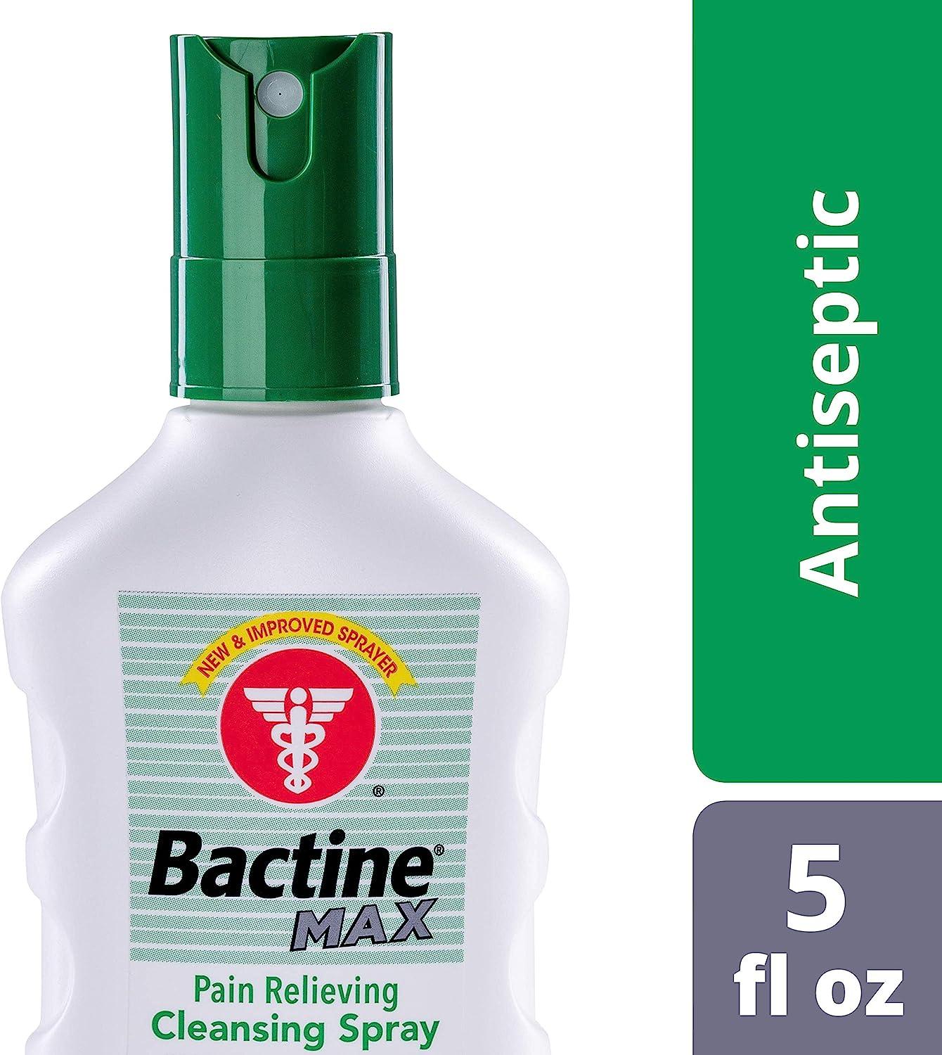 Bactine MAX Pain Relieving Antiseptic Spray with Lidocaine, Kills 99% ...