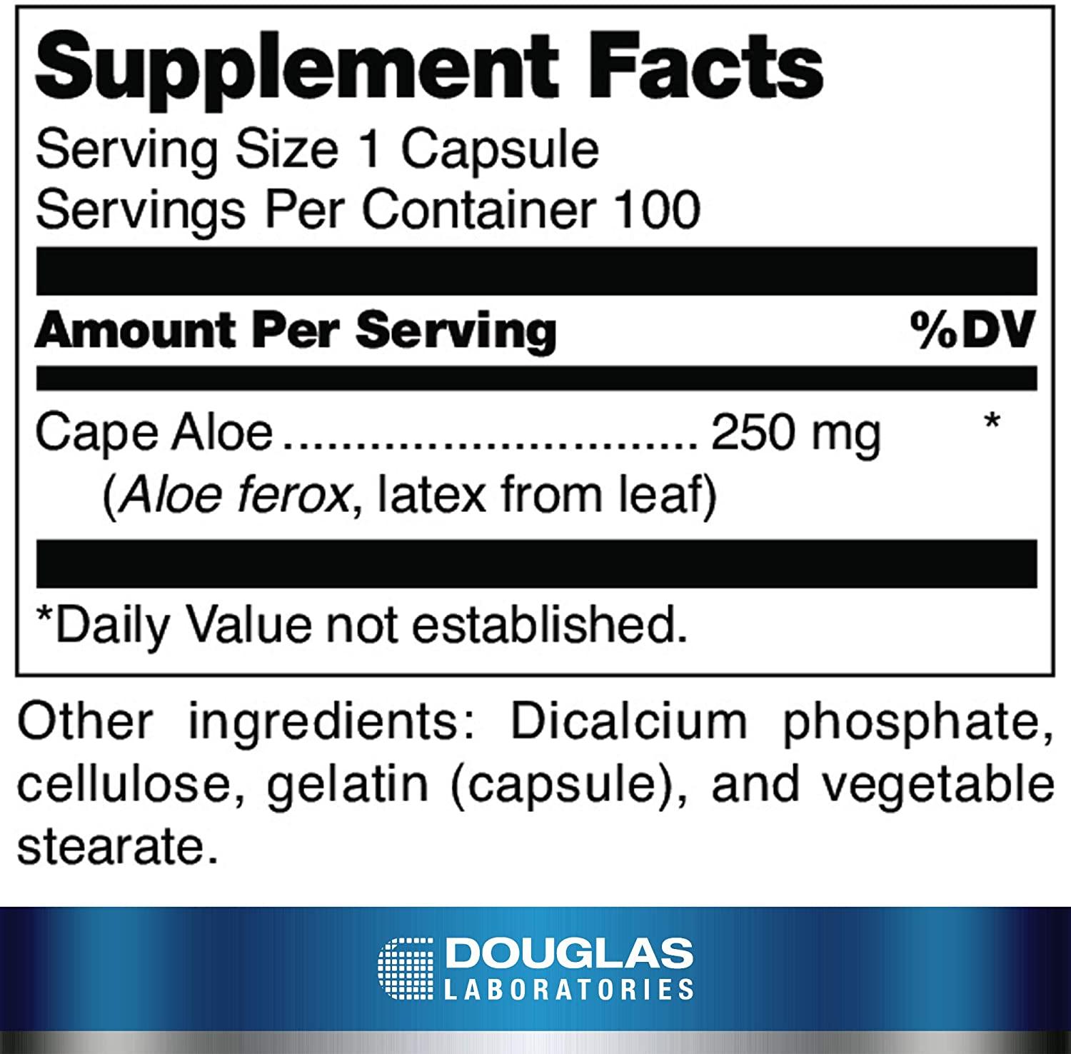 Douglas Laboratories Cape Aloe Capsules | Promotes Bowel Regularity ...