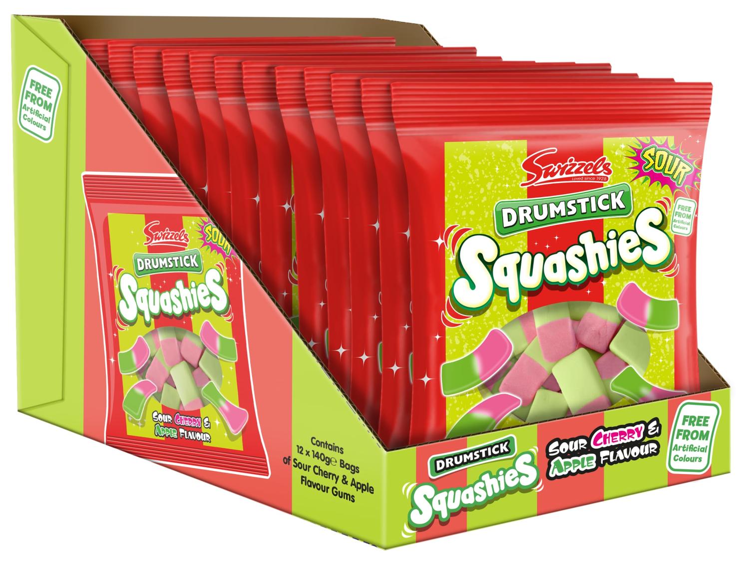 Swizzles Squashies Sweets - Sour Cherry & Apple Flavour - Multipack (12 ...