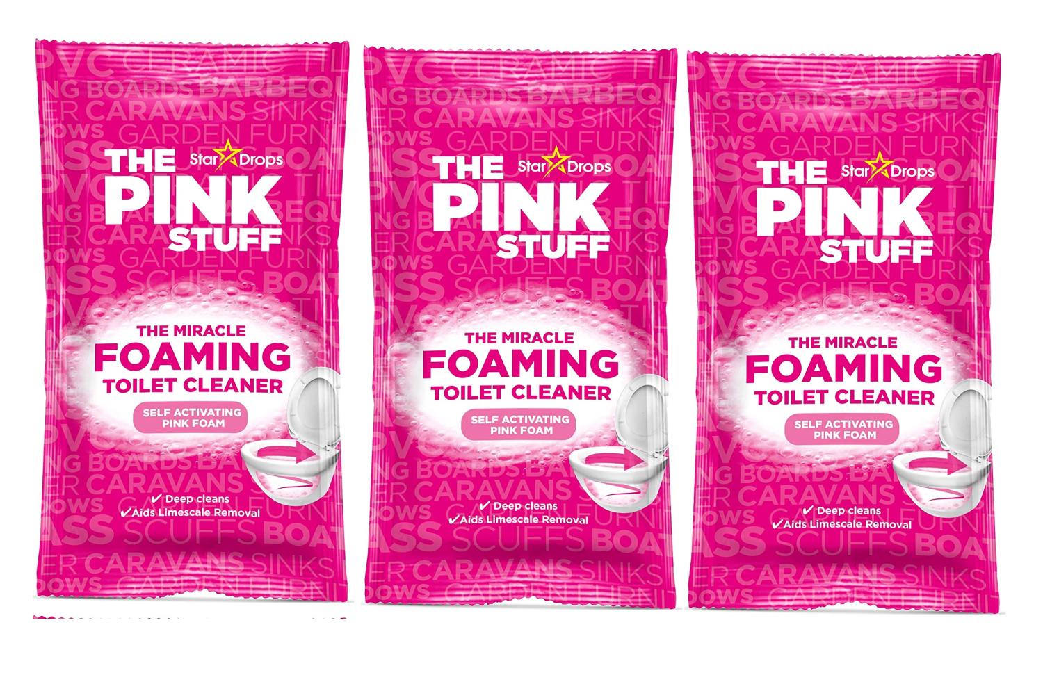The Pink Stuff Foaming Toilet Bowl Cleaner - Limescale Remover Powder ...