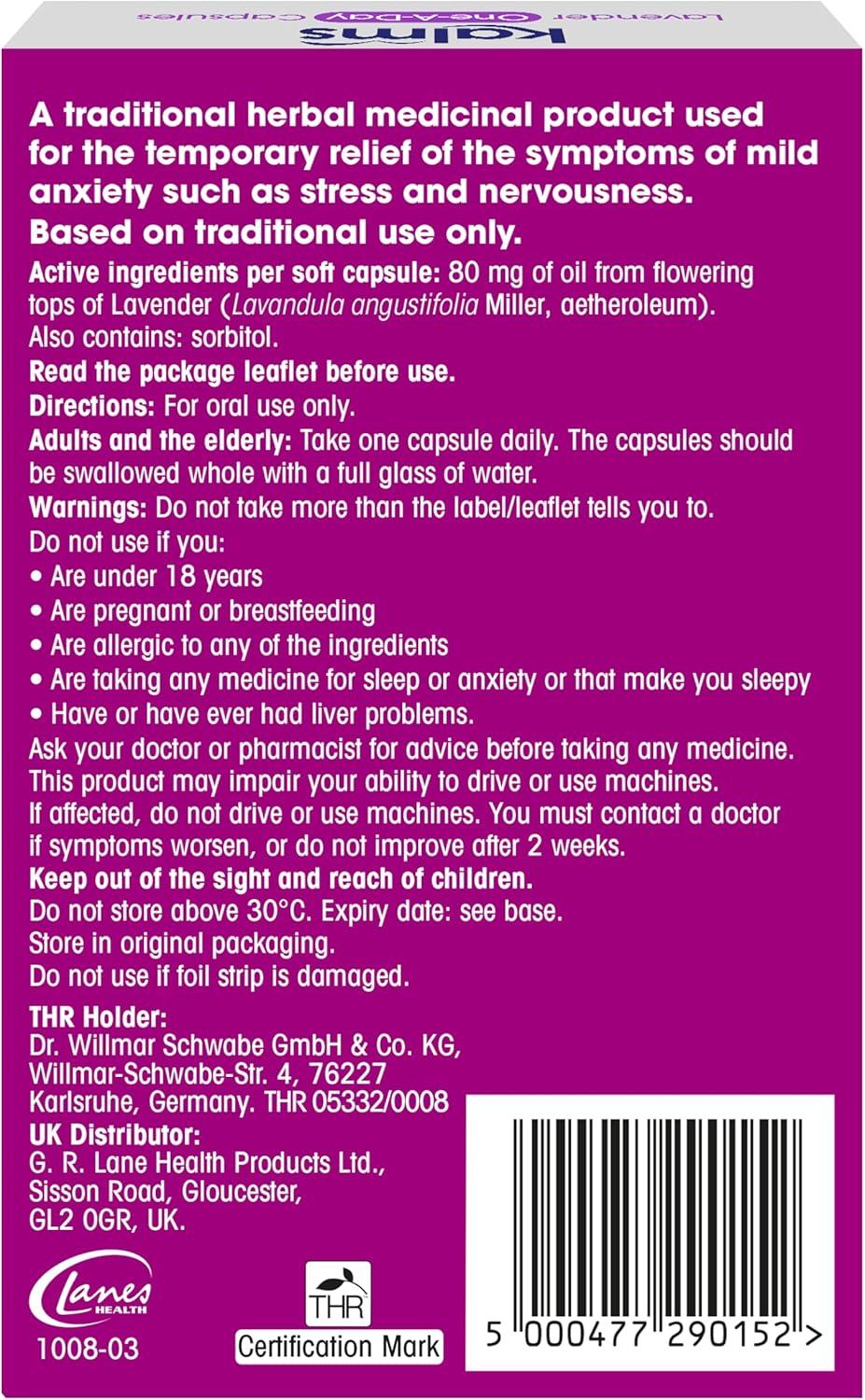 Kalms Lavender One-a-day Capsules - 14ct - Herbal Remedy for Mild ...