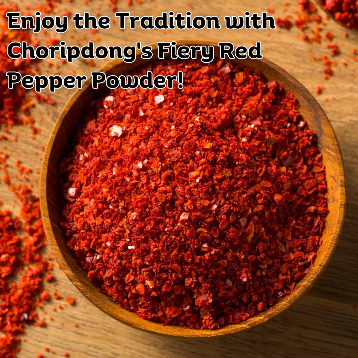 Choripdong Gochugaru Red Pepper Chilli Powder 454g - Coarse Flake for ...
