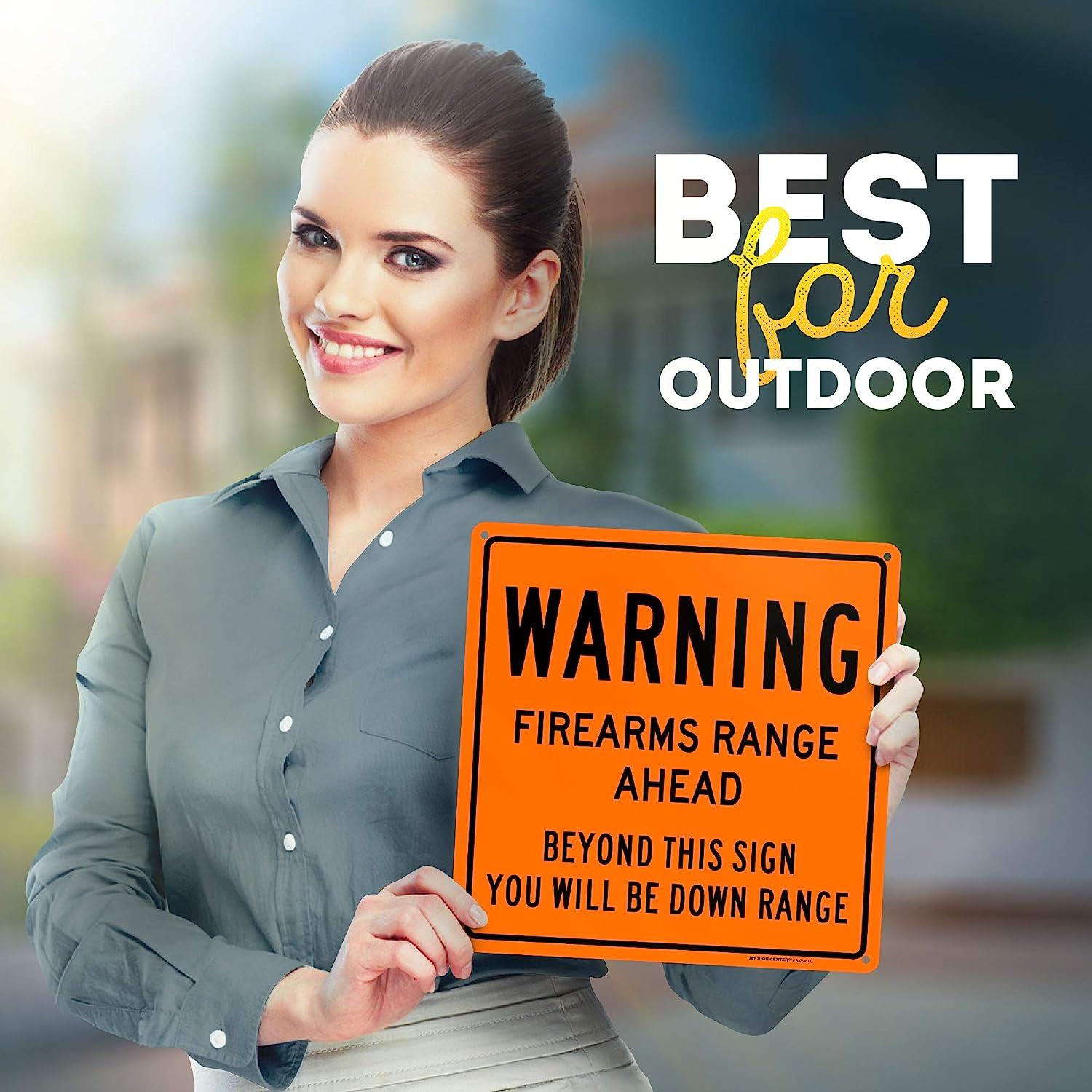 Firearm Shooting Range Sign 12x12 - Fade-Resistant Aluminum - Indoor ...