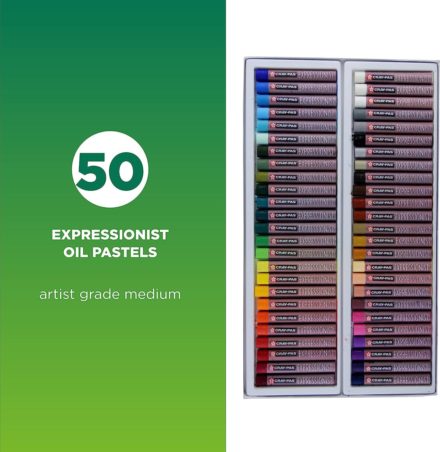 Sakura Cray-Pas Expressionist Oil Pastel Set - 50 Soft Pastels for ...