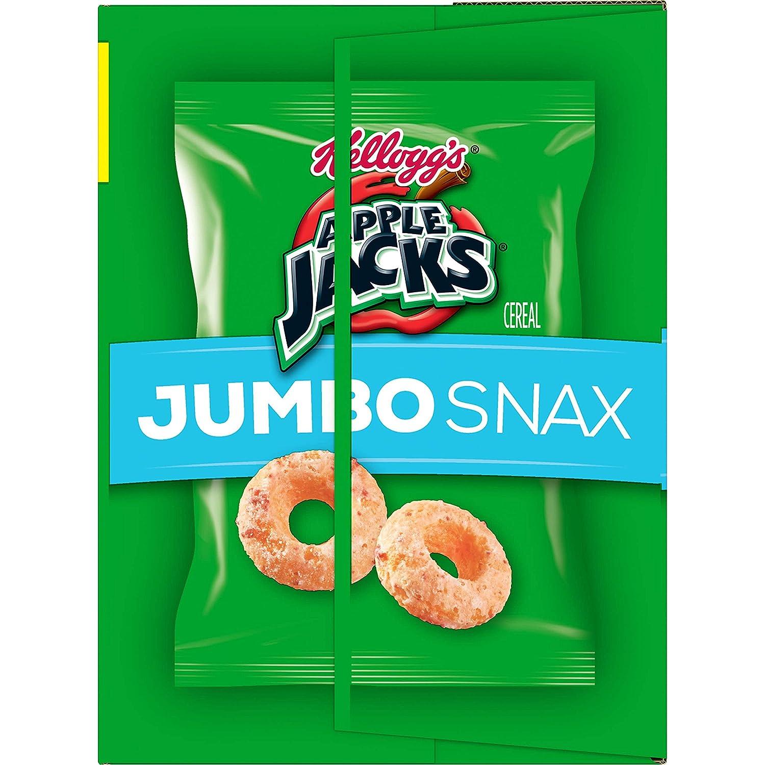 Kellogg's Apple Jacks Jumbo Snax Cereal Snacks - 5.4oz Box (12 Pouches ...