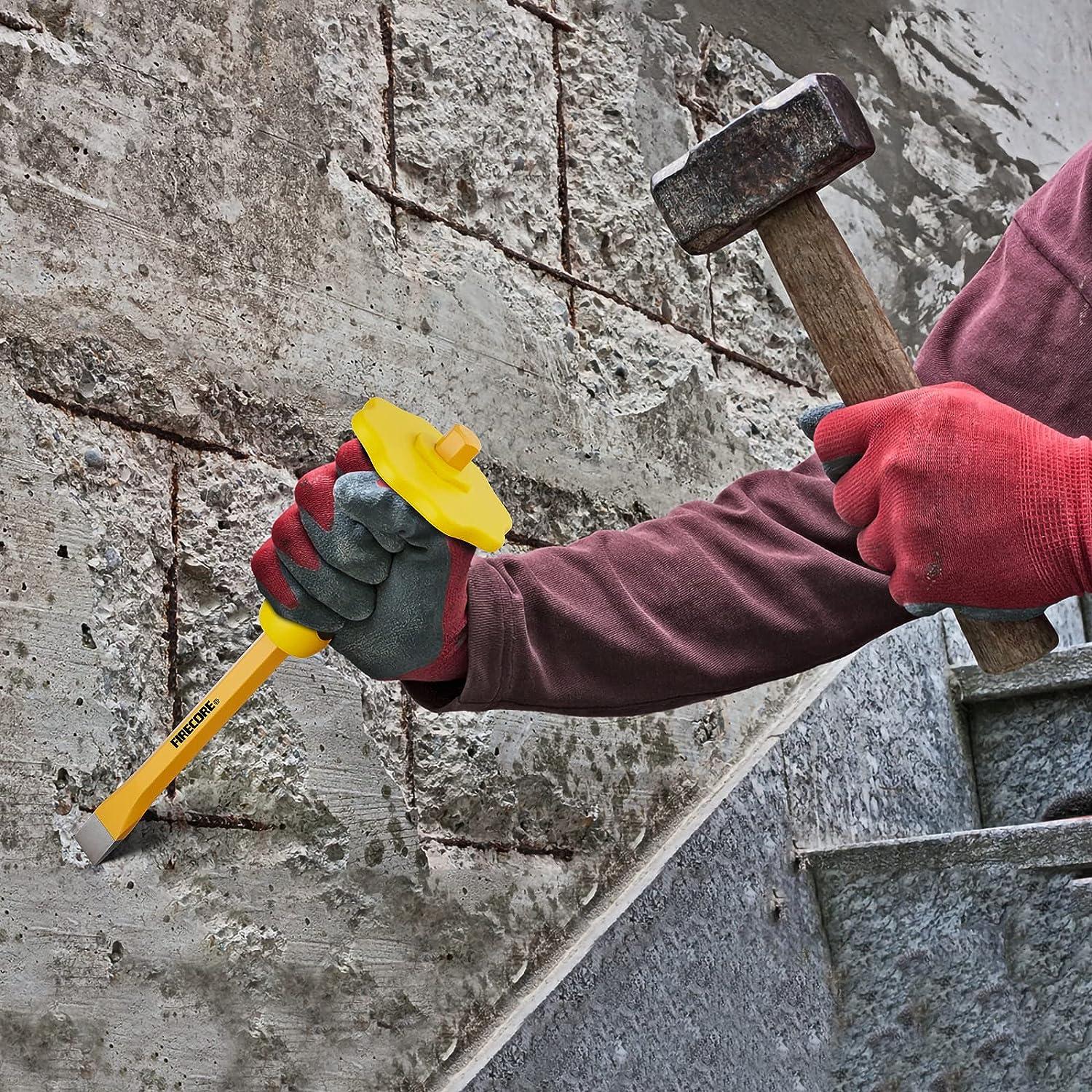 Firecore FS305F 12-Inch Masonry Chisel with Hand Guard - Heavy Duty ...