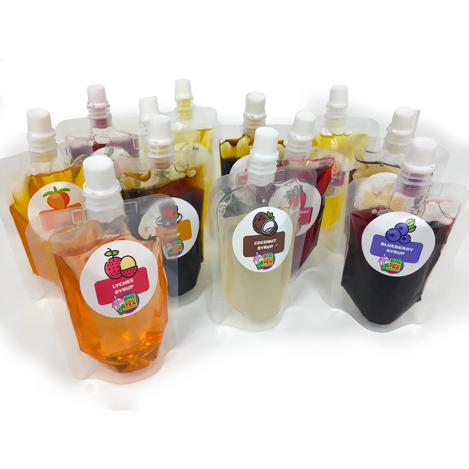 Bubble/Boba Tea Syrups x12-100ml pouches Many flavours to choose from ...