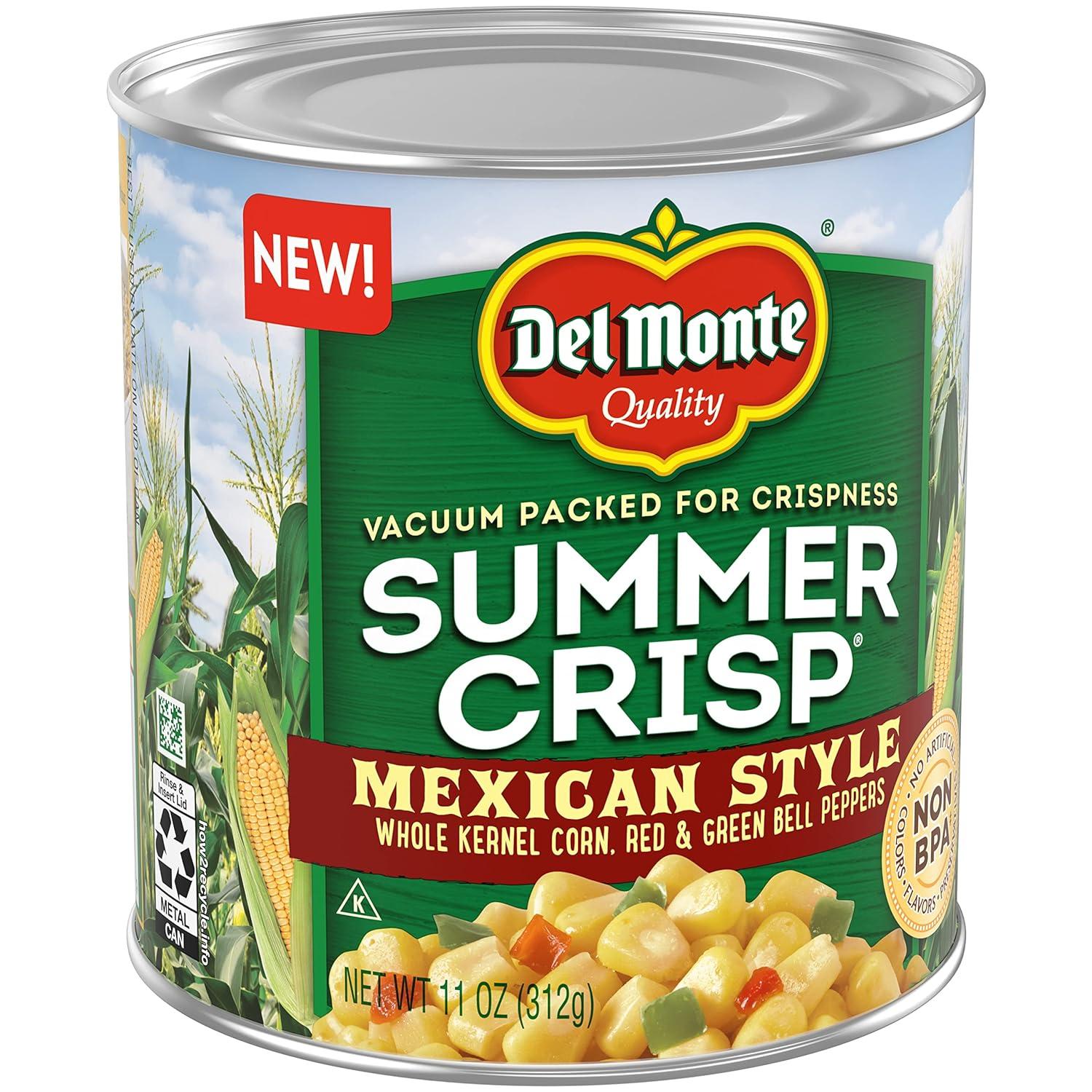 Del Monte Mexican Corn 11 oz. Can - 12 Pack | Authentic Flavor | Non ...