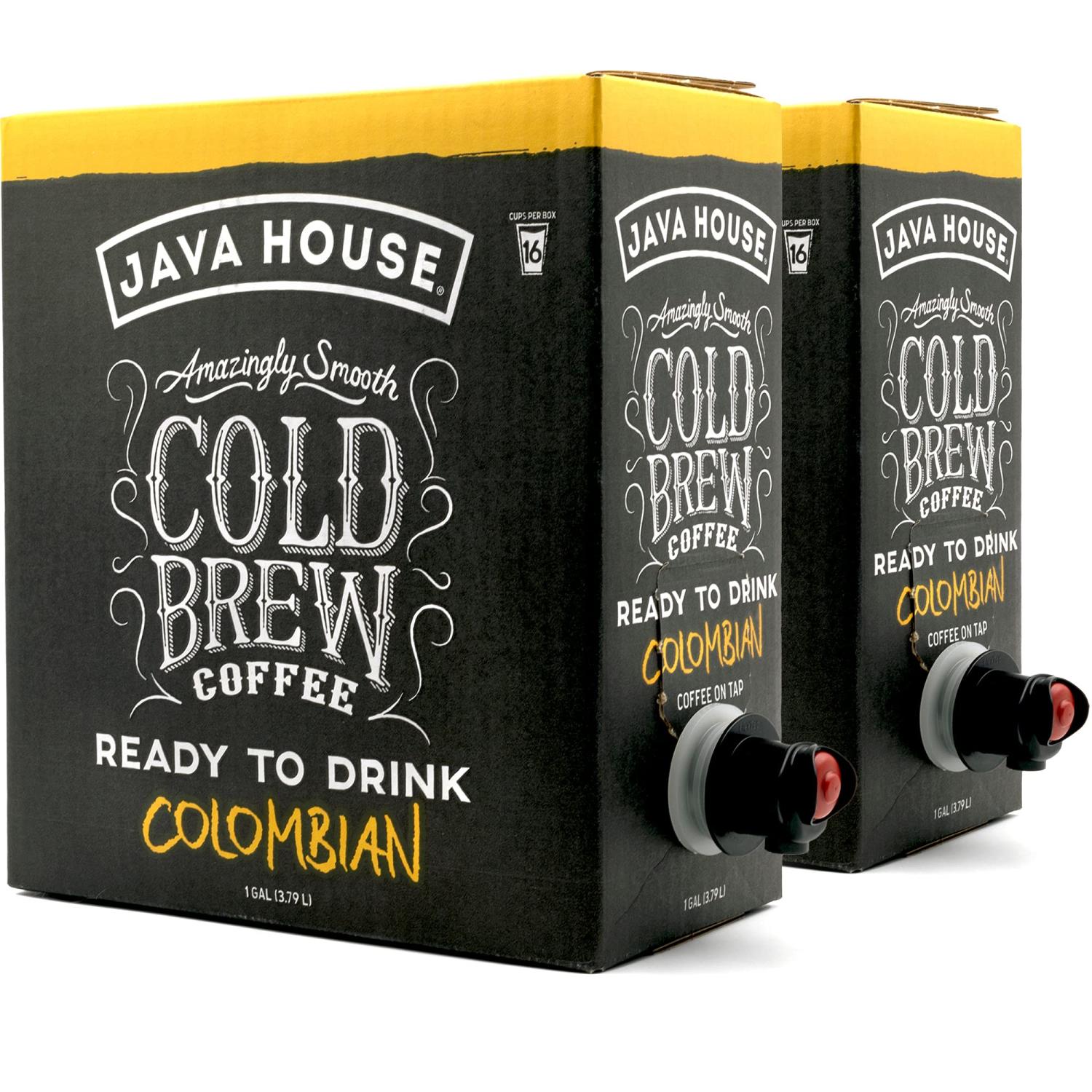 Java House Cold Brew Coffee On Tap 1 Gallon - Colombian 2 Pack | Ready ...