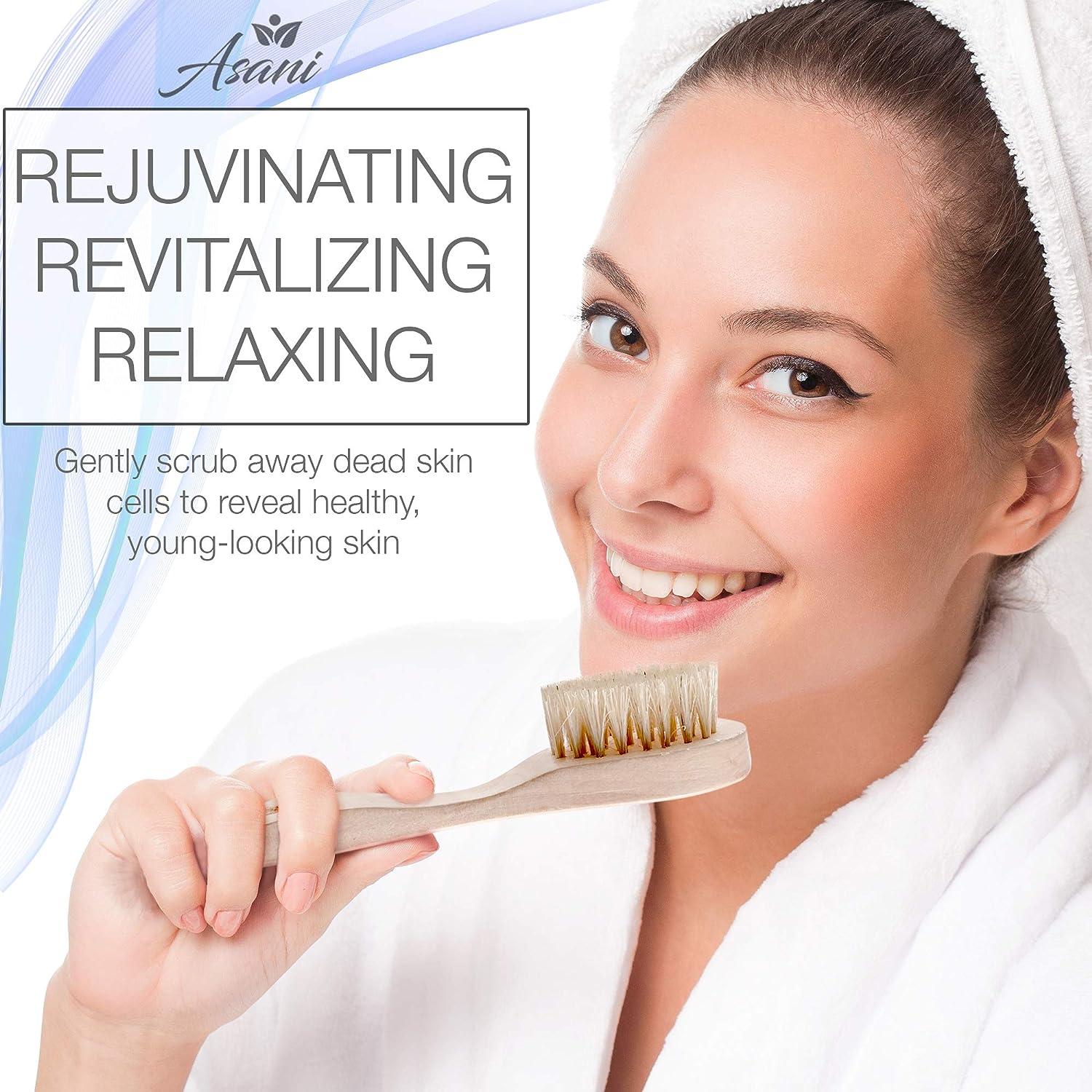 relaxing face brushing