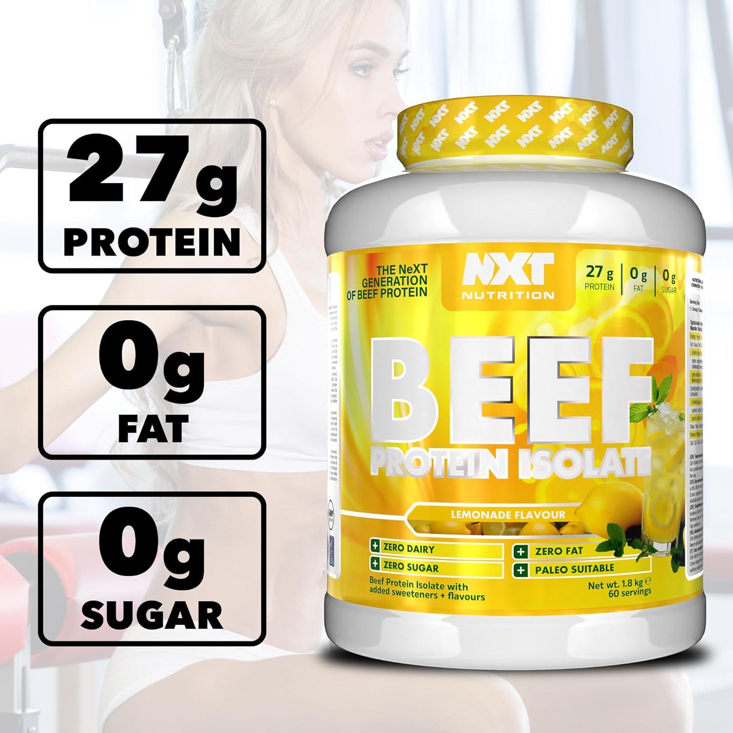 NXT Nutrition Beef Protein Isolate Powder - High in Natural Amino Acids ...
