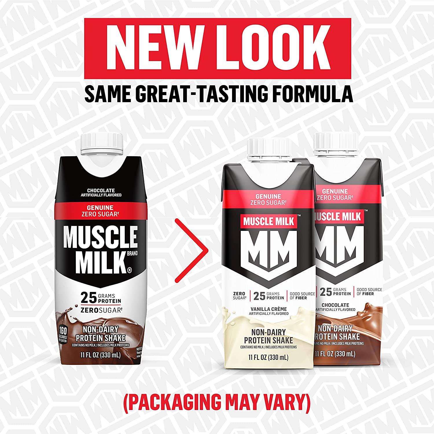 Muscle Milk Strawberries 'N Cr me Protein Shake 11oz 12 Pack - 25g ...