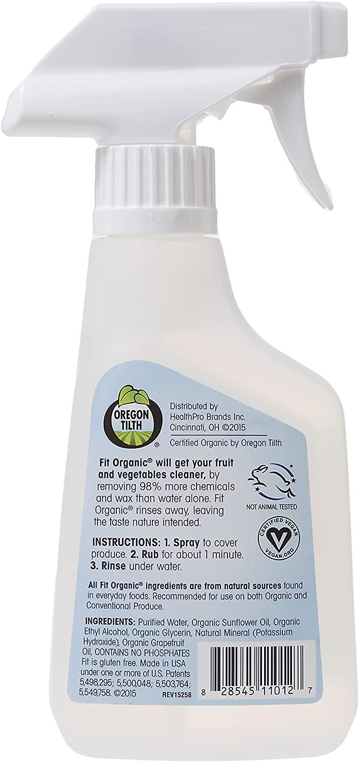 Fit Organic Produce Wash 12 oz Spray - Pack of 6 | Fruit & Vegetable ...