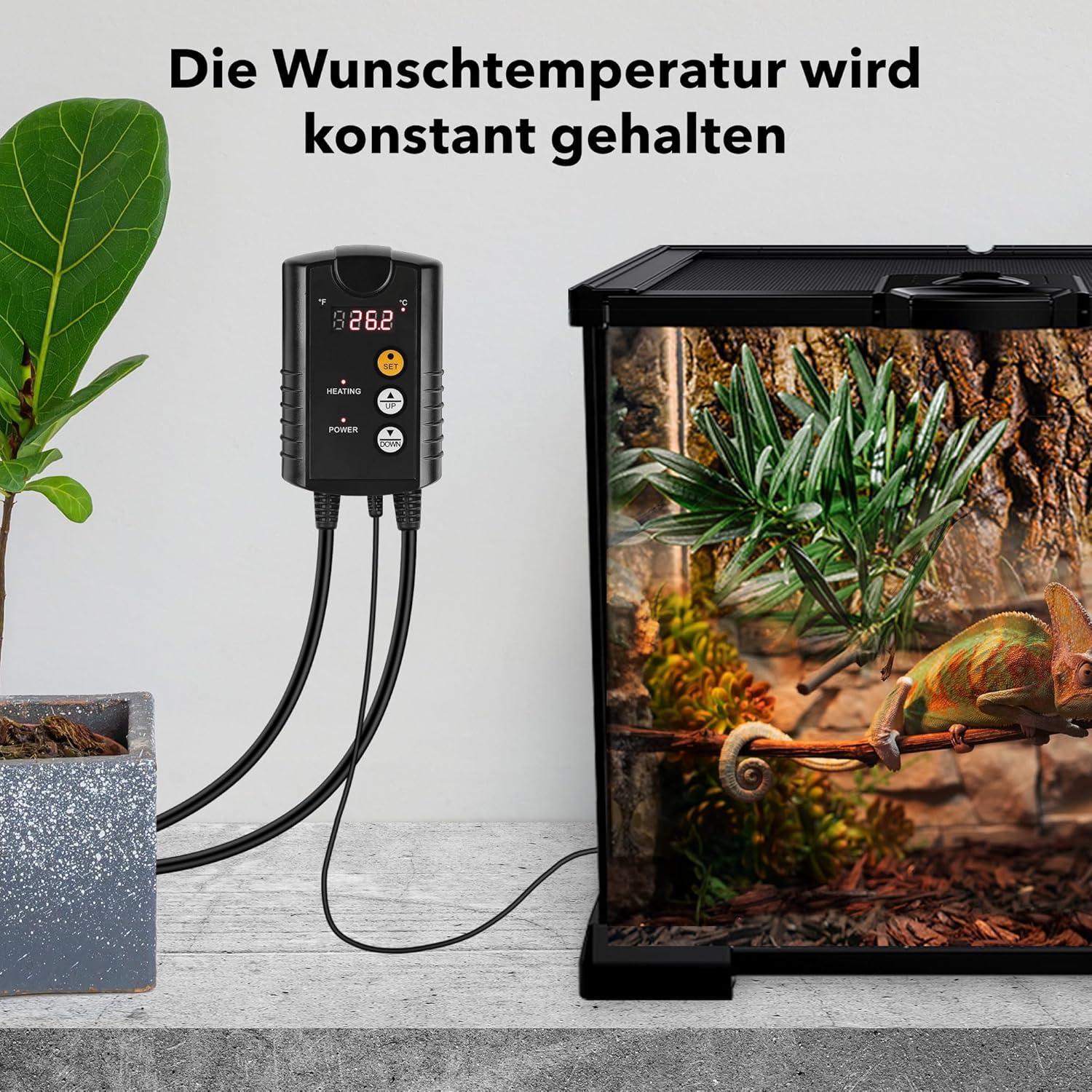 HBN Digital Temperature Controller with Sensor - Ideal for Heating Mats ...