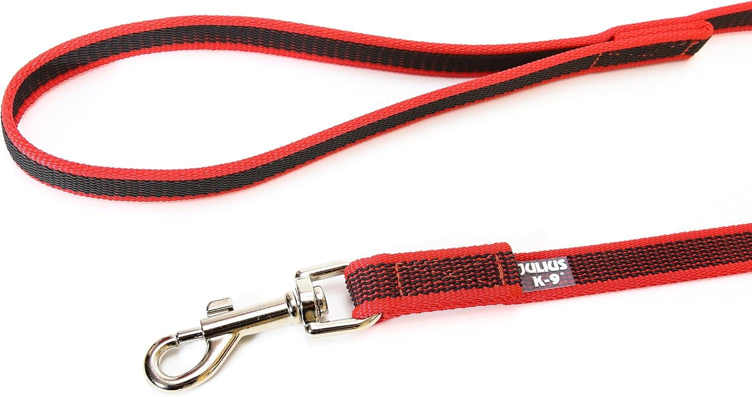 IDC Color & Gray Rubberized Leash - 20mm x 1m with Loop - Red-Grey ...