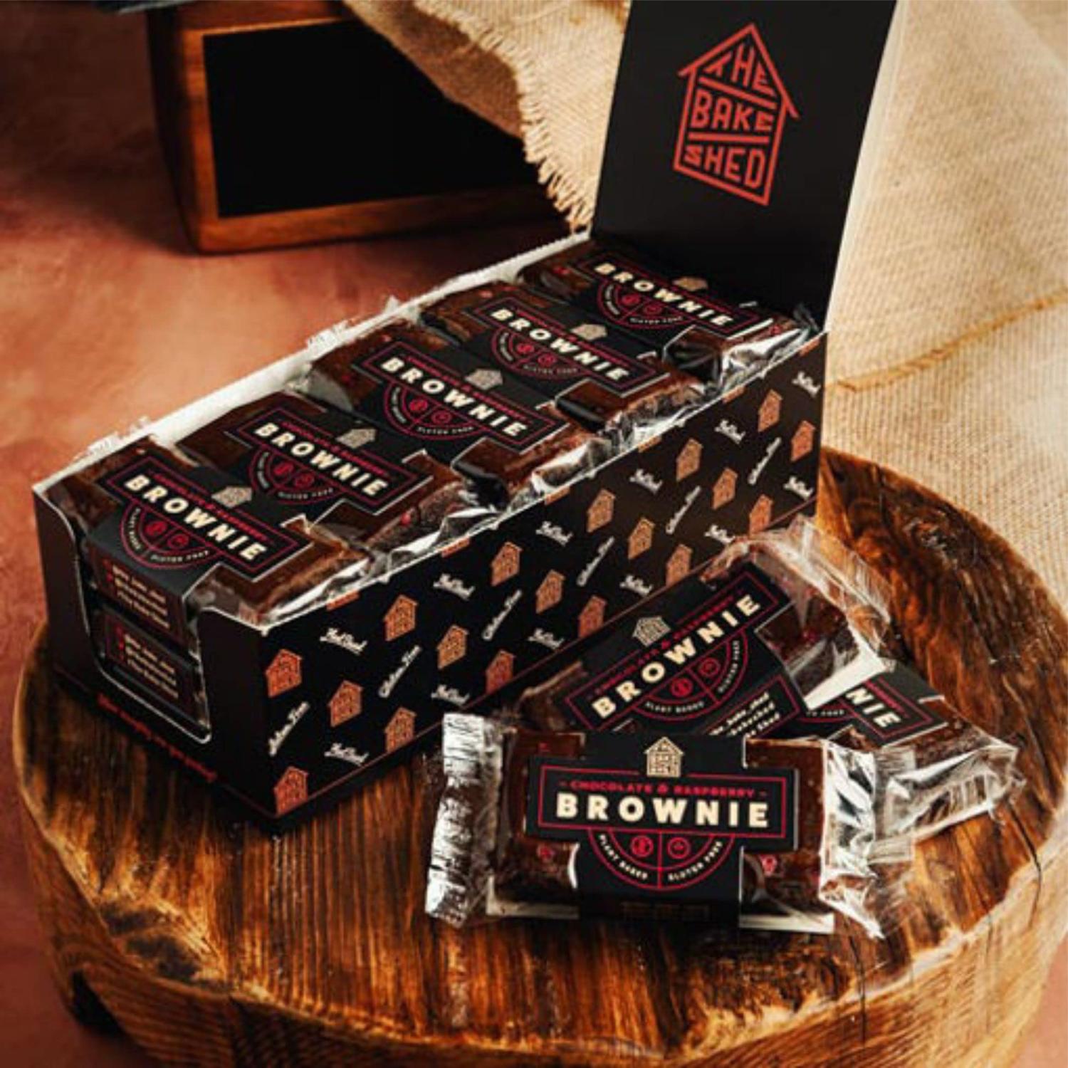 Chocolate & Raspberry Brownie 15x75g gluten-free and plant-based brownies.Individually Wrapped ...