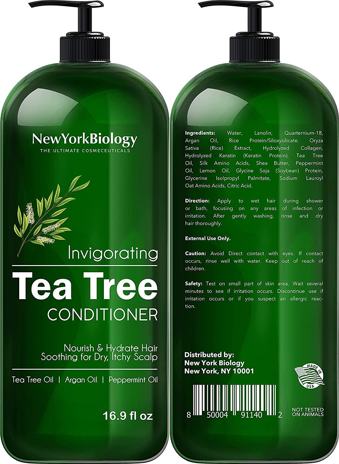 Tea Tree Shampoo and Conditioner Set for Dandruff Relief and Hair ...