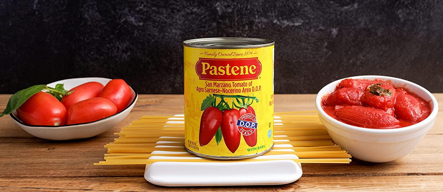 Pastene San Marzano Tomatoes D.O.P. 11 Oz (Pack of 12) - Authentic ...